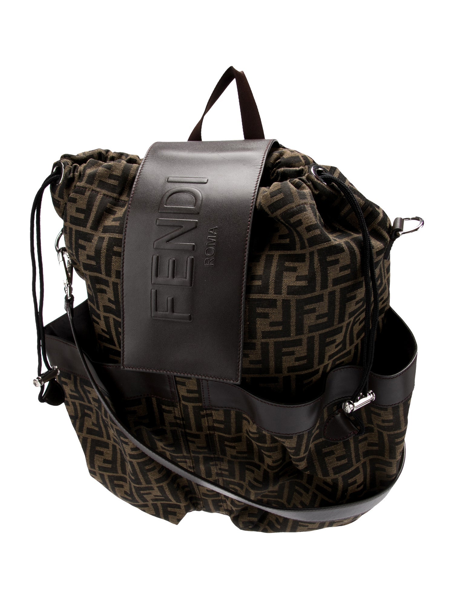 Fendi Large Zucca Strike Backpack - Brown Backpacks, Bags - FEN324541 ...
