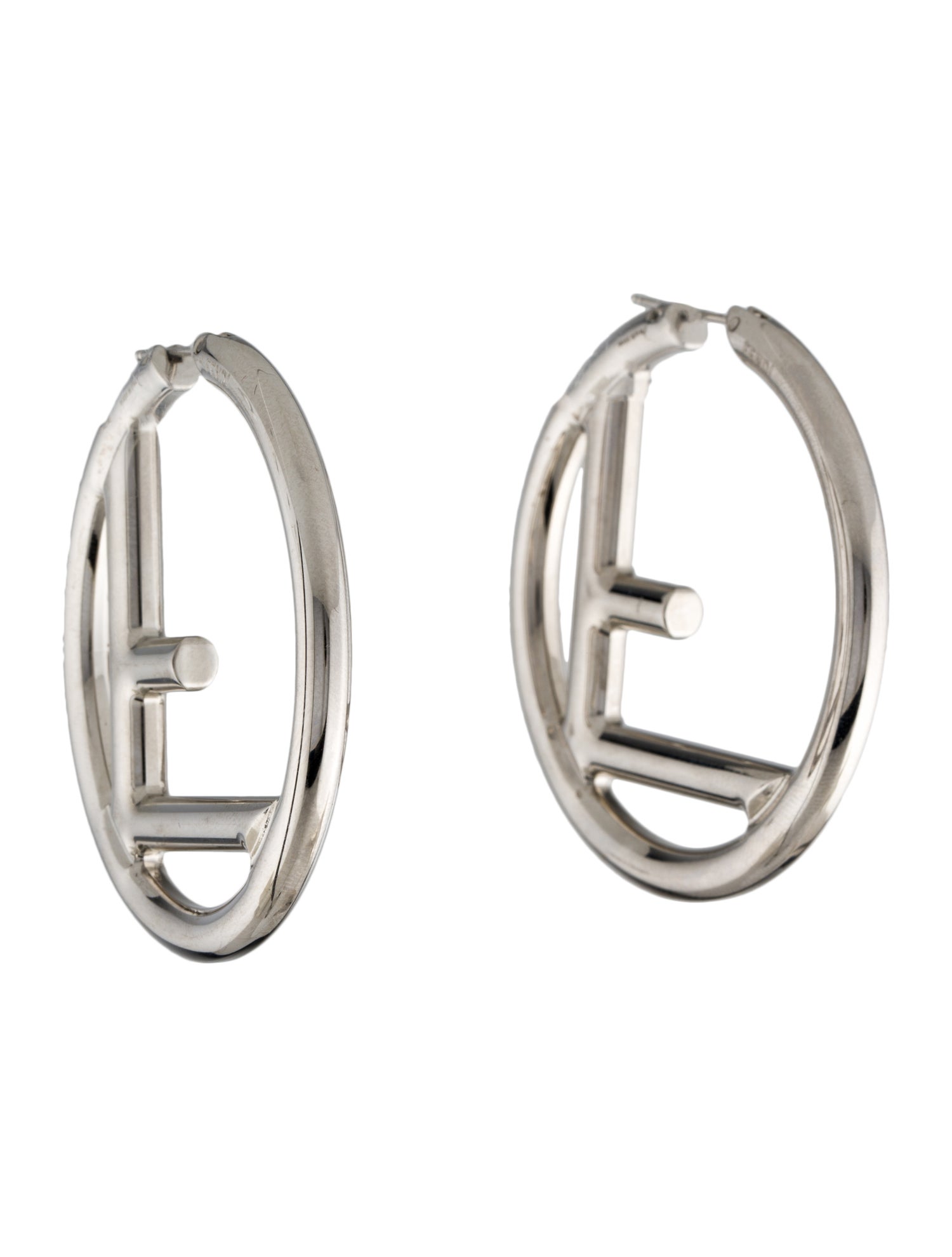 Fendi 'F is for Fendi' Hoop Earrings - Sterling Silver Hoop, Earrings ...