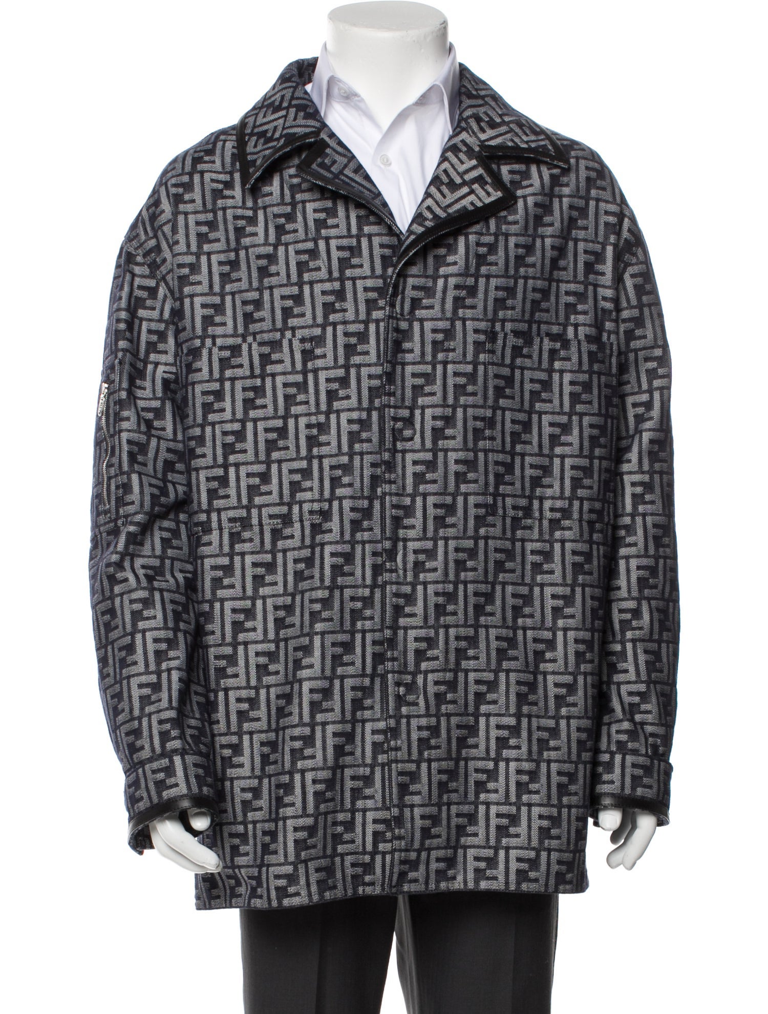 Fendace 2022 Zucca FF Logo Trucker Jacket - Brown Outerwear, Clothing ...