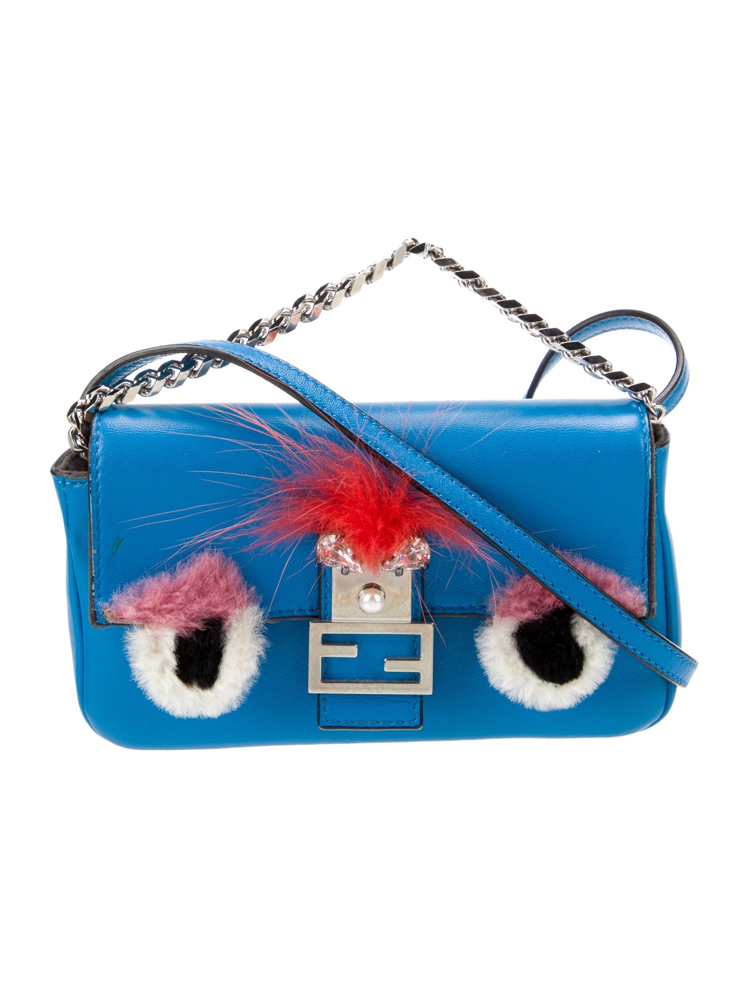 Fendi Micro Peekaboo Handle Bag - Blue Mini Bags, Handbags - FEN321894 ...