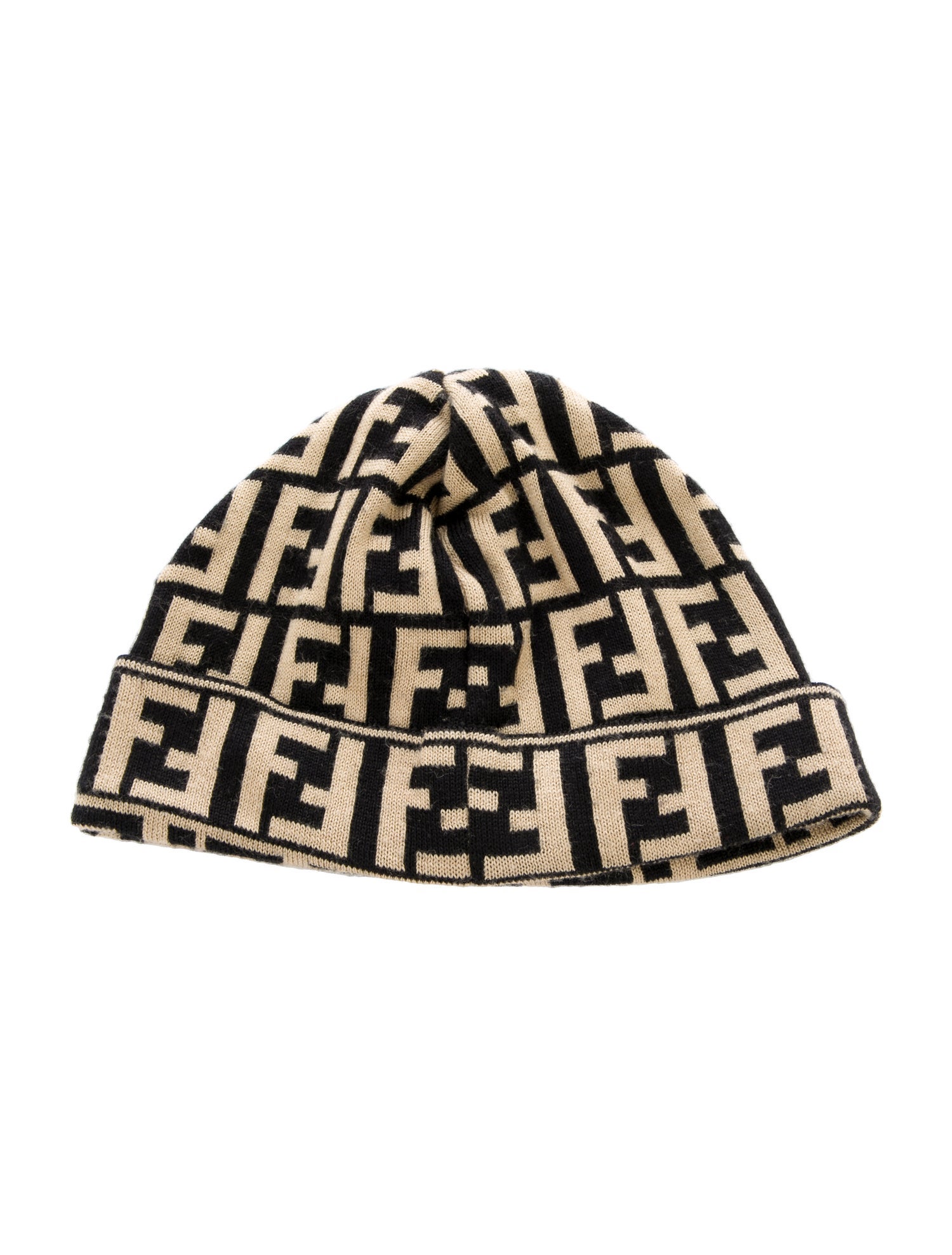 Fendi Printed Wool Beanie - Neutrals Hats, Accessories - FEN326957 ...