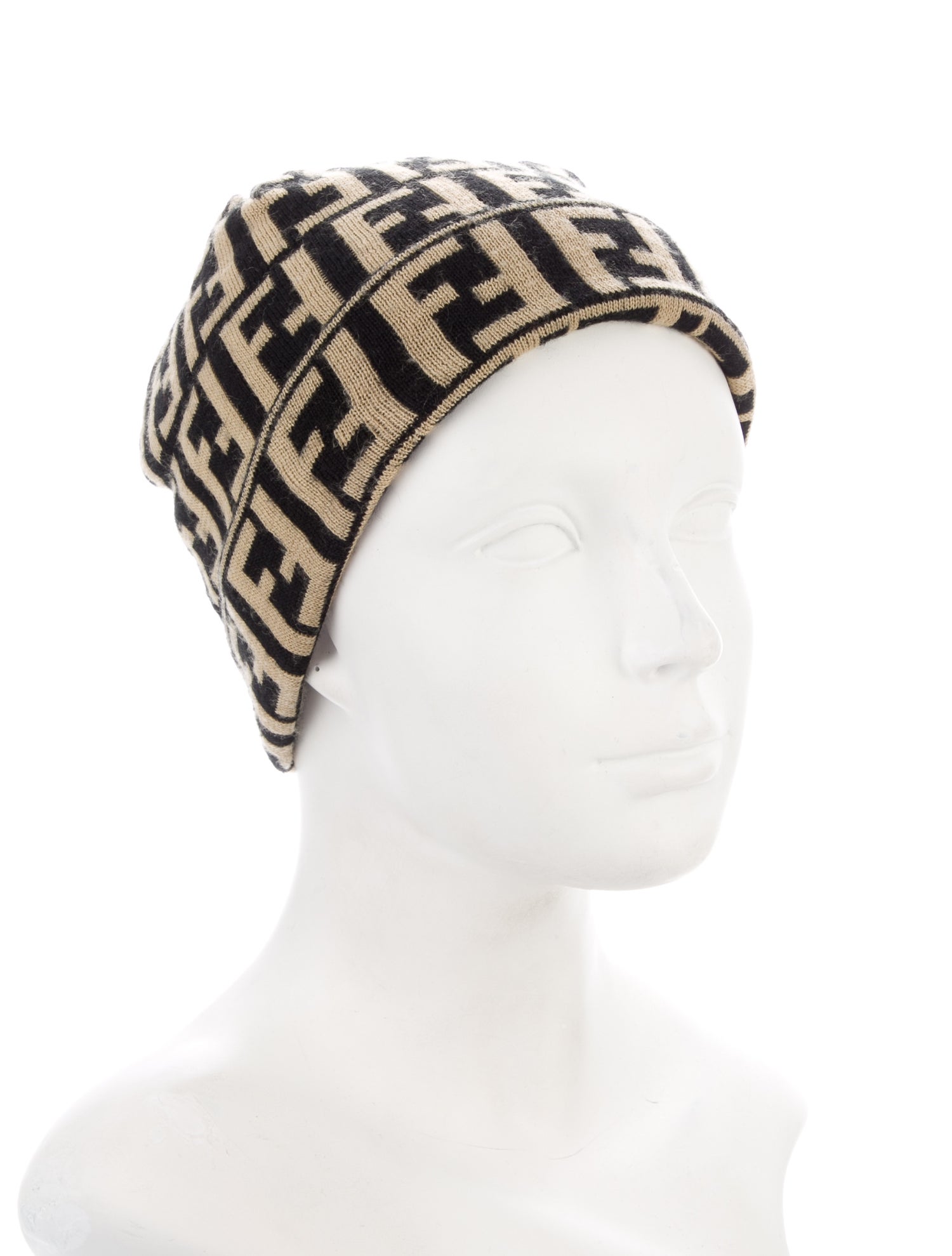 Fendi Printed Wool Beanie - Neutrals Hats, Accessories - FEN326957 ...