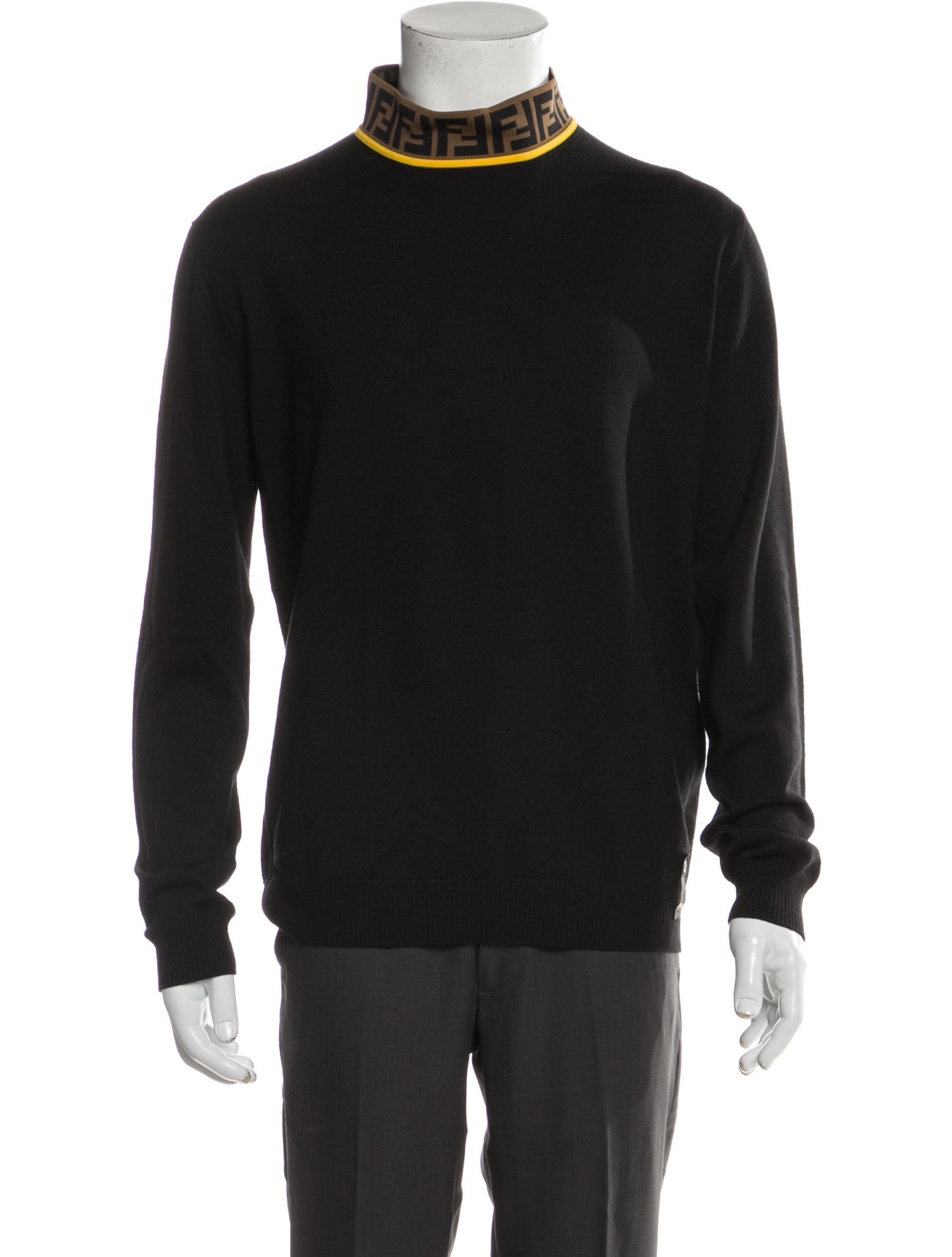 Fendi 2021 Zucca FF Logo Pullover - Black Sweaters, Clothing ...