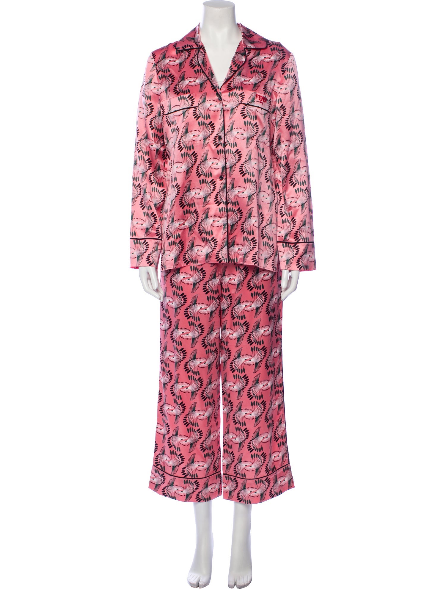 Fendi Silk Printed Pajamas - Pink Loungewear, Clothing - FEN327786 ...