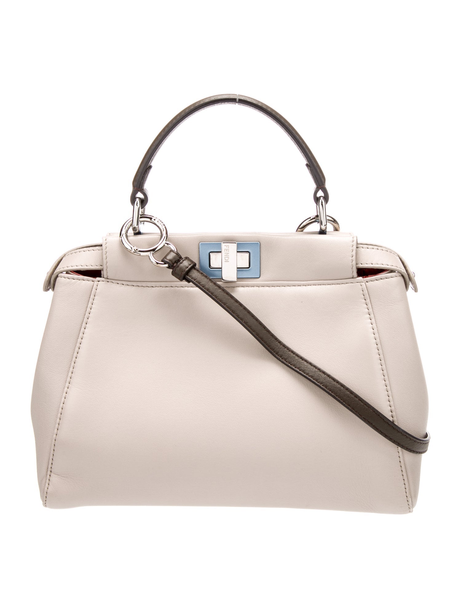 Fendi Mini Peekaboo Handle Bag - Neutrals Handle Bags, Handbags ...