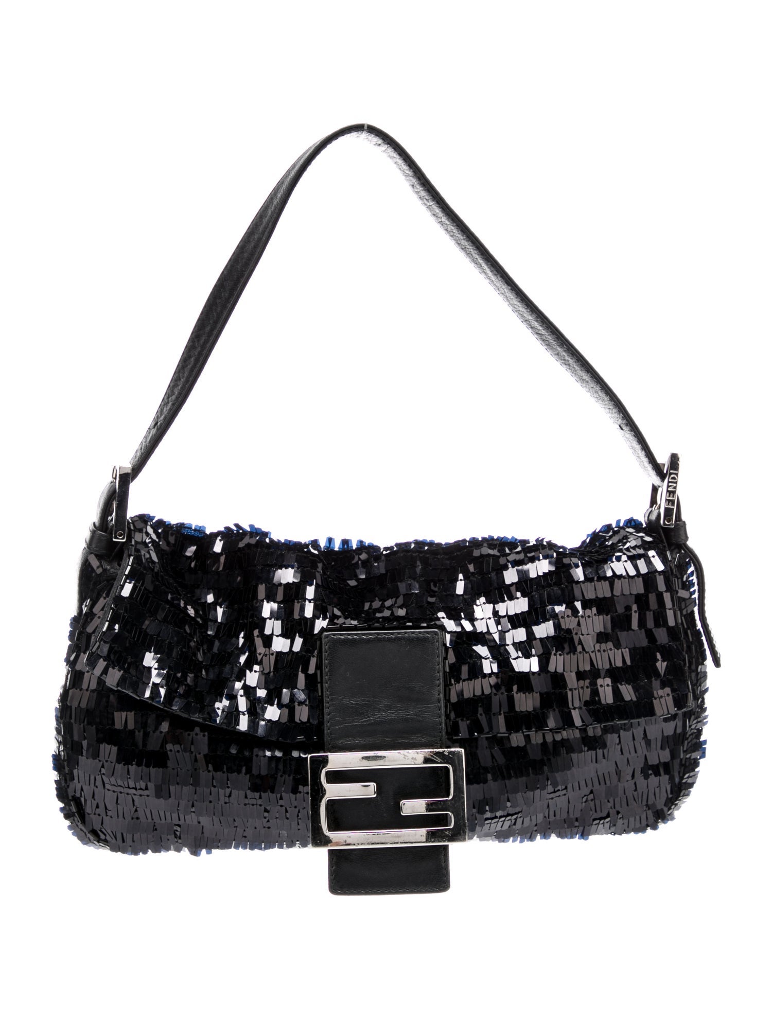 Fendi Sequin Baguette - Black Shoulder Bags, Handbags - FEN328853 | The ...