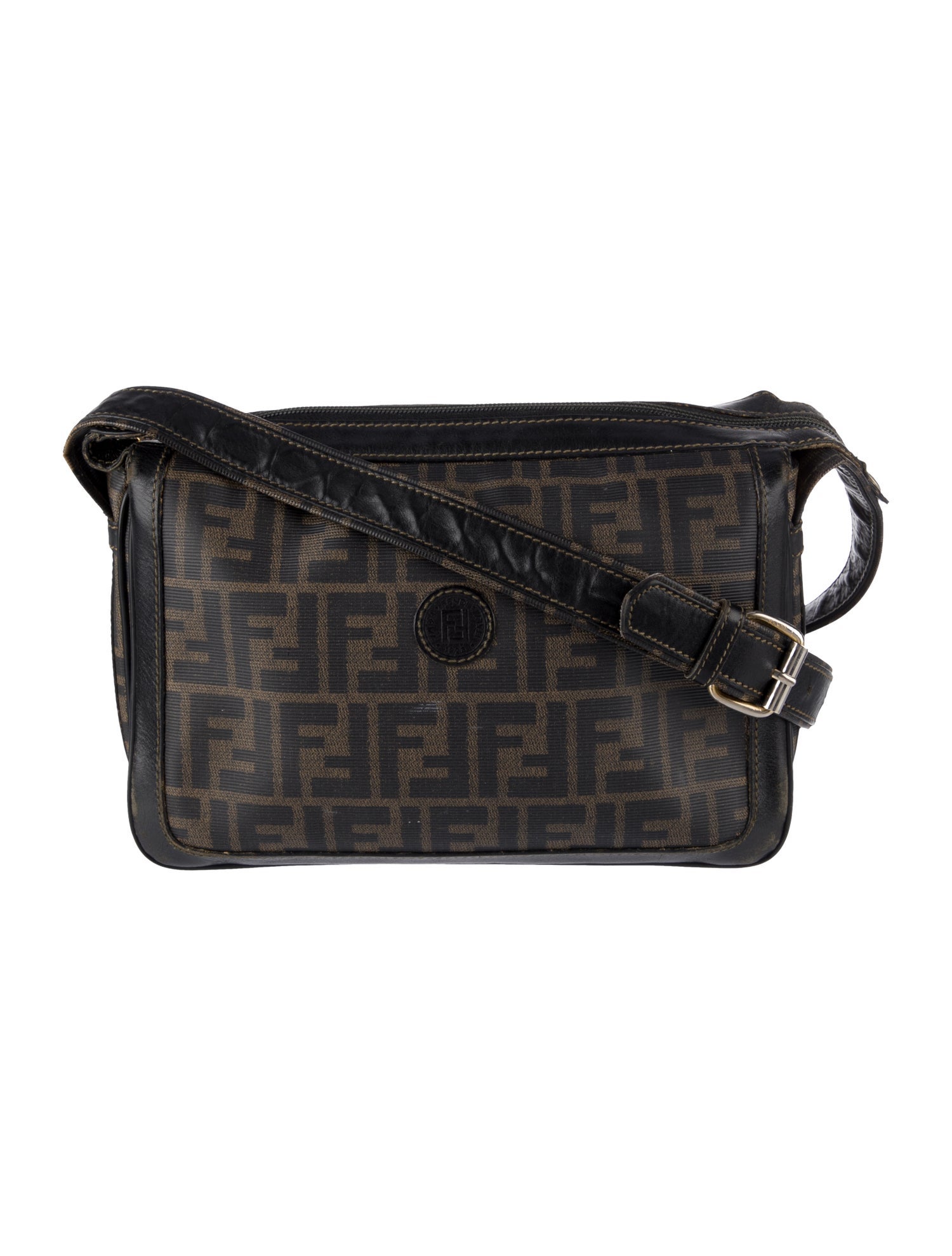Fendi Zucca Spalmati Crossbody Bag - Brown Crossbody Bags, Handbags ...