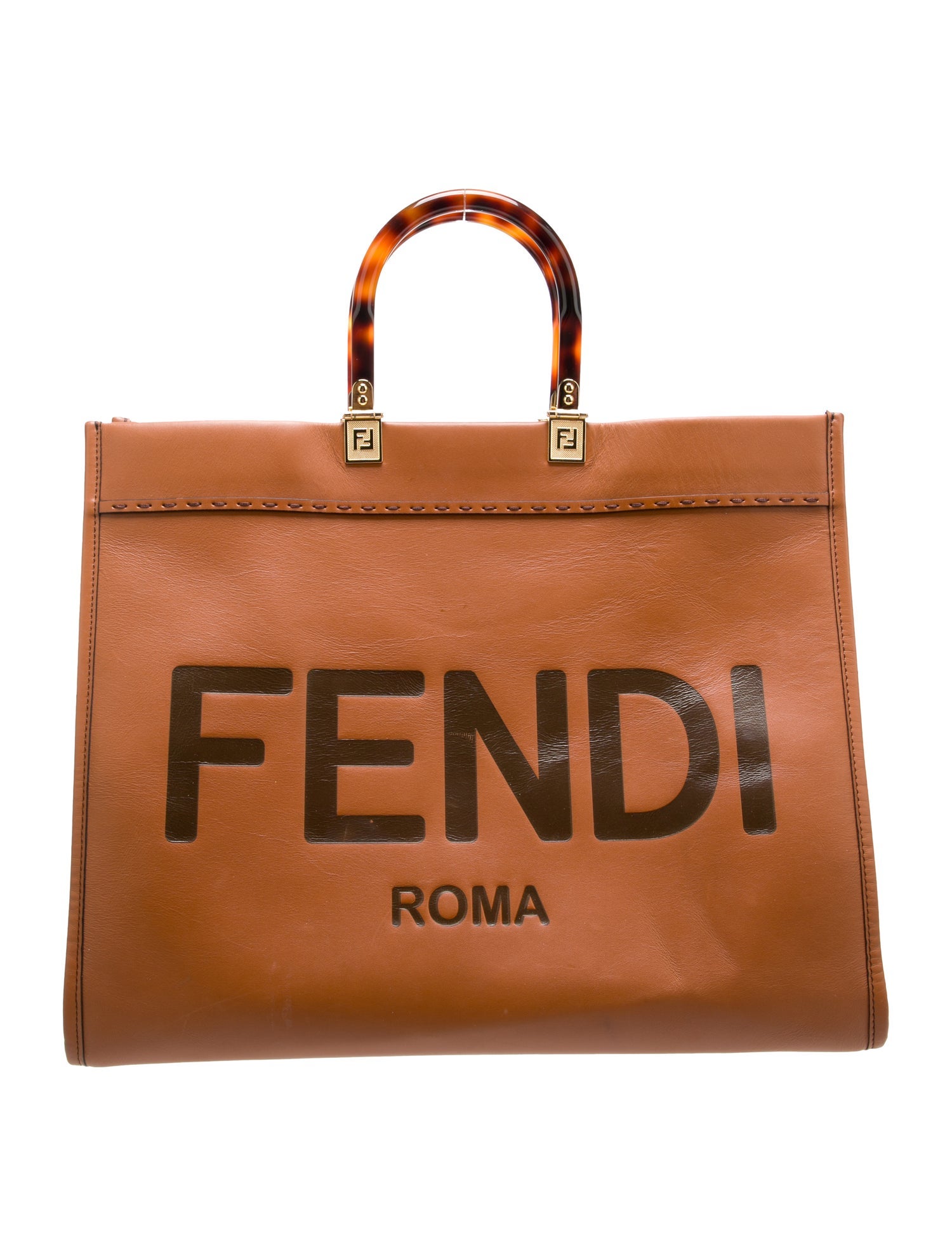 Fendi Medium Sunshine Shopper Tote - Brown Totes, Handbags - FEN330290 ...