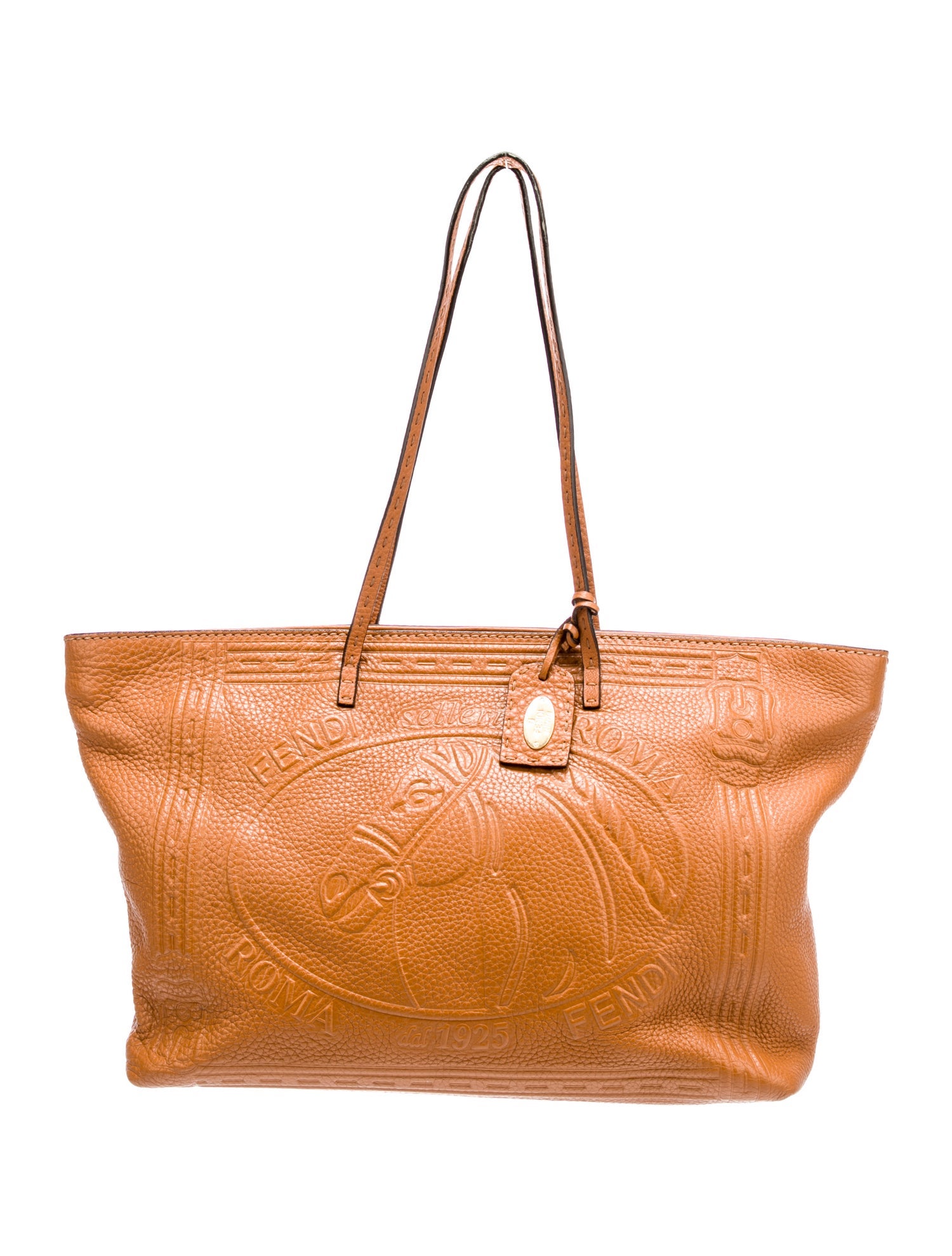 Fendi Selleria Horse Roll Tote - Brown Totes, Handbags - FEN330445 ...