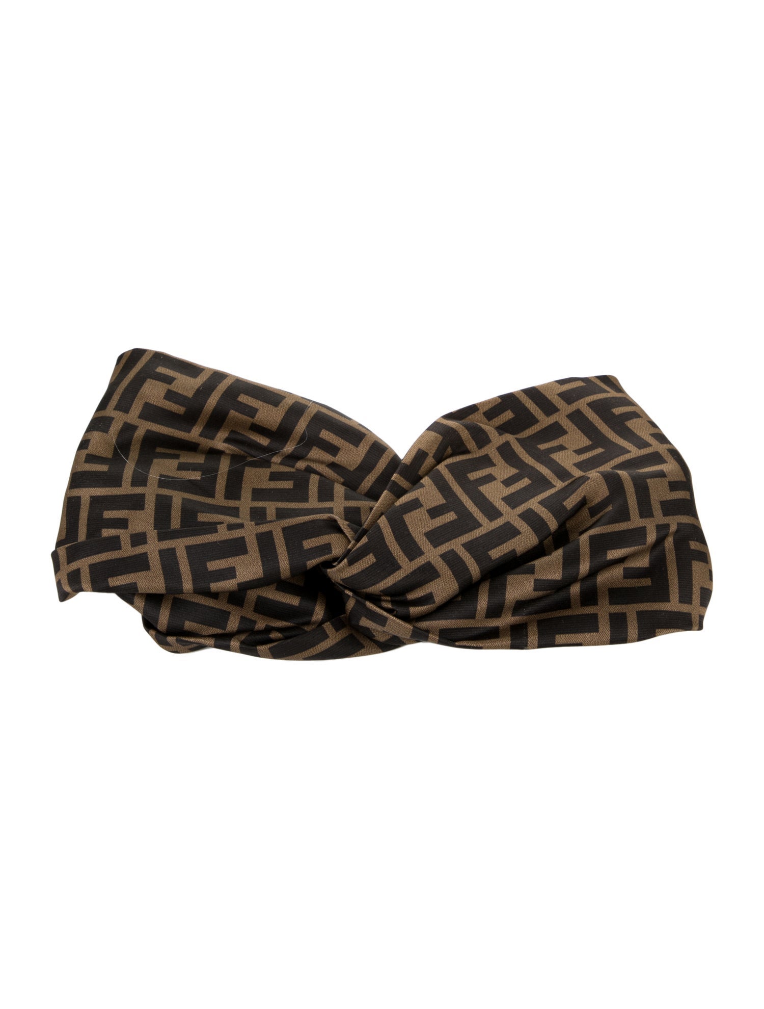 Fendi Zucca FF Silk Headband - Brown Hair Accessories, Accessories - FEN330905 | The RealReal