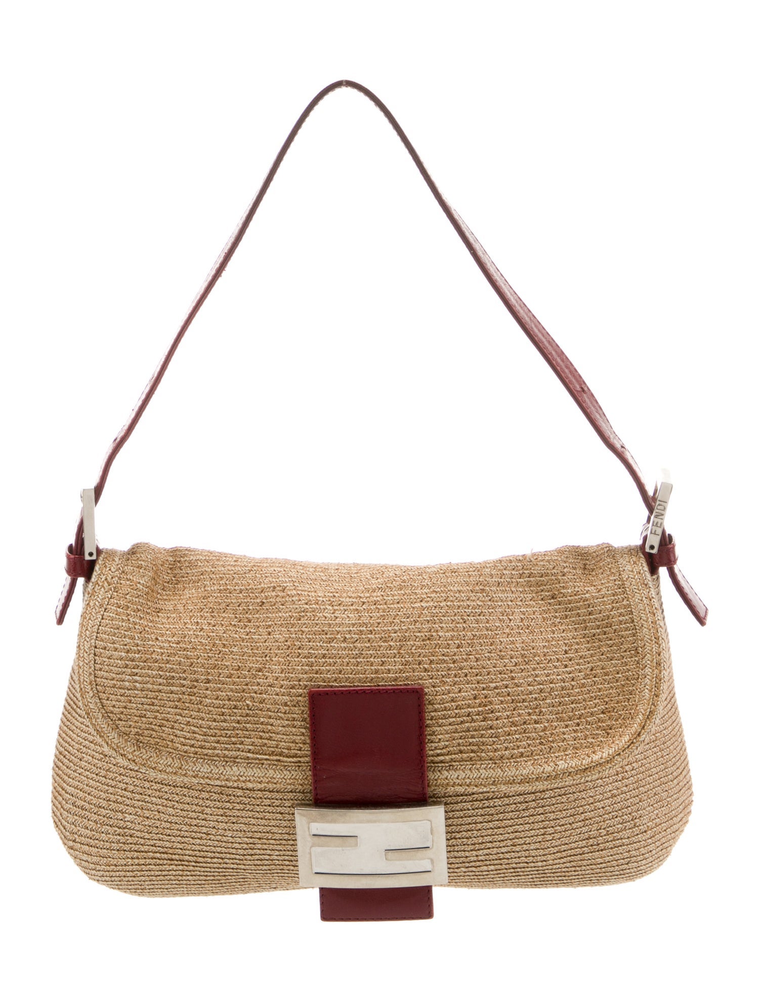 Fendi Raffia Baguette - Neutrals Shoulder Bags, Handbags - FEN331142 ...