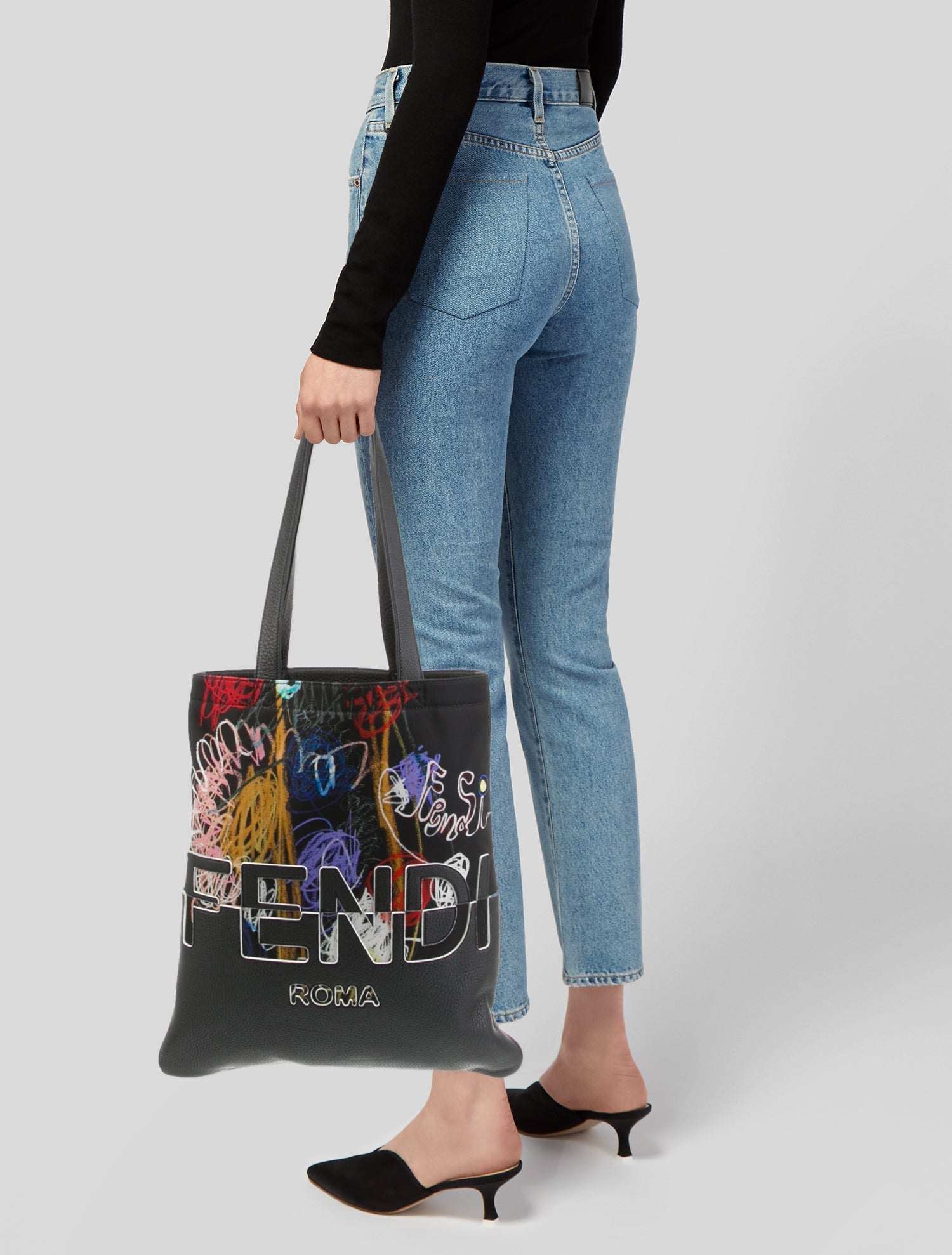 Fendi x Noel Fielding Tote - Black Totes, Handbags - FEN331889 | The ...