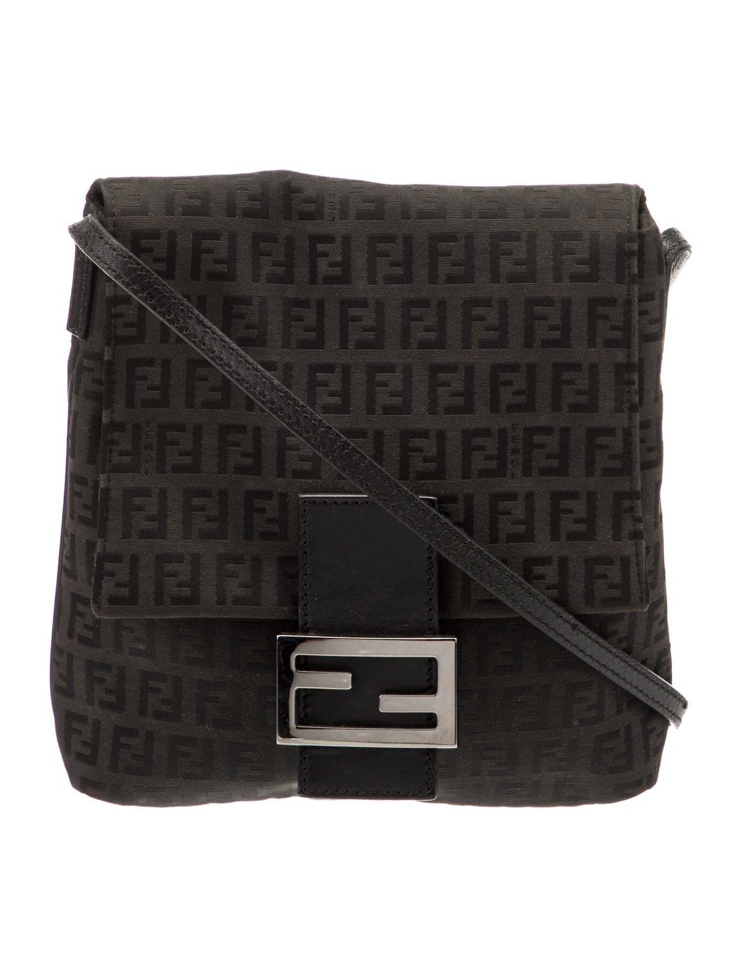 Fendi Zucca Messenger Bag - Brown Crossbody Bags, Handbags - FEN331345 ...