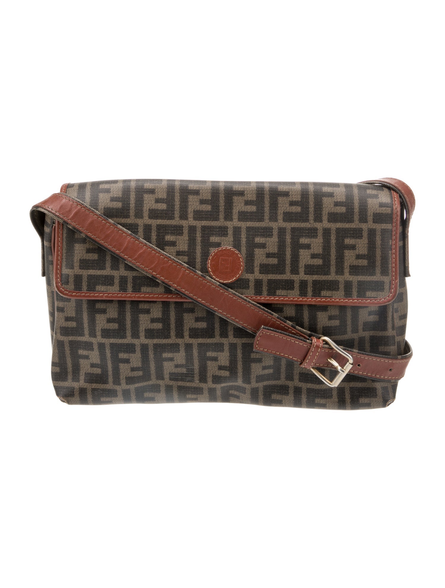 Fendi Zucca Crossbody Bag - Brown Crossbody Bags, Handbags - FEN332502 ...