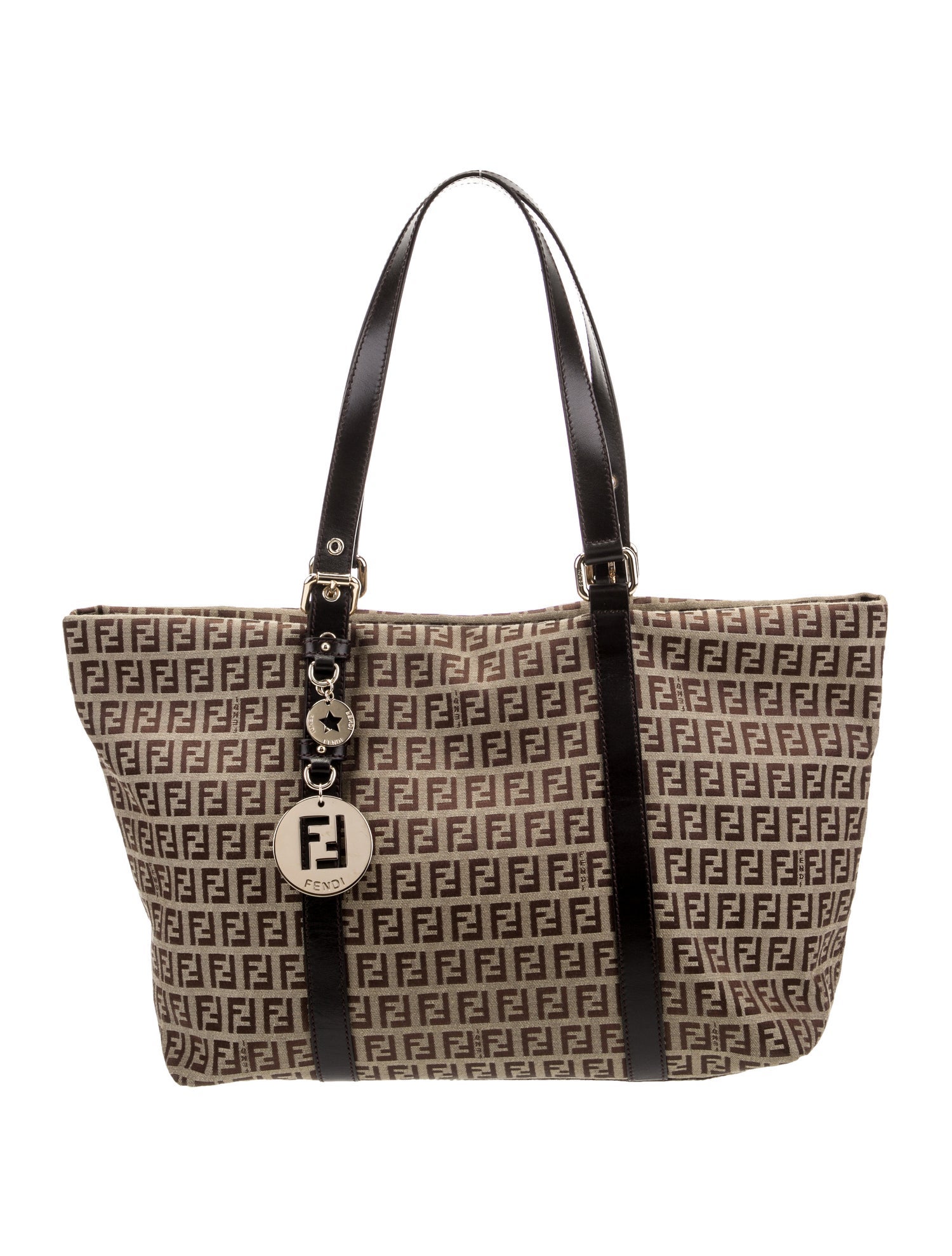 Fendi Zucchino FF Tote Bag - Neutrals Totes, Handbags - FEN333051 | The ...