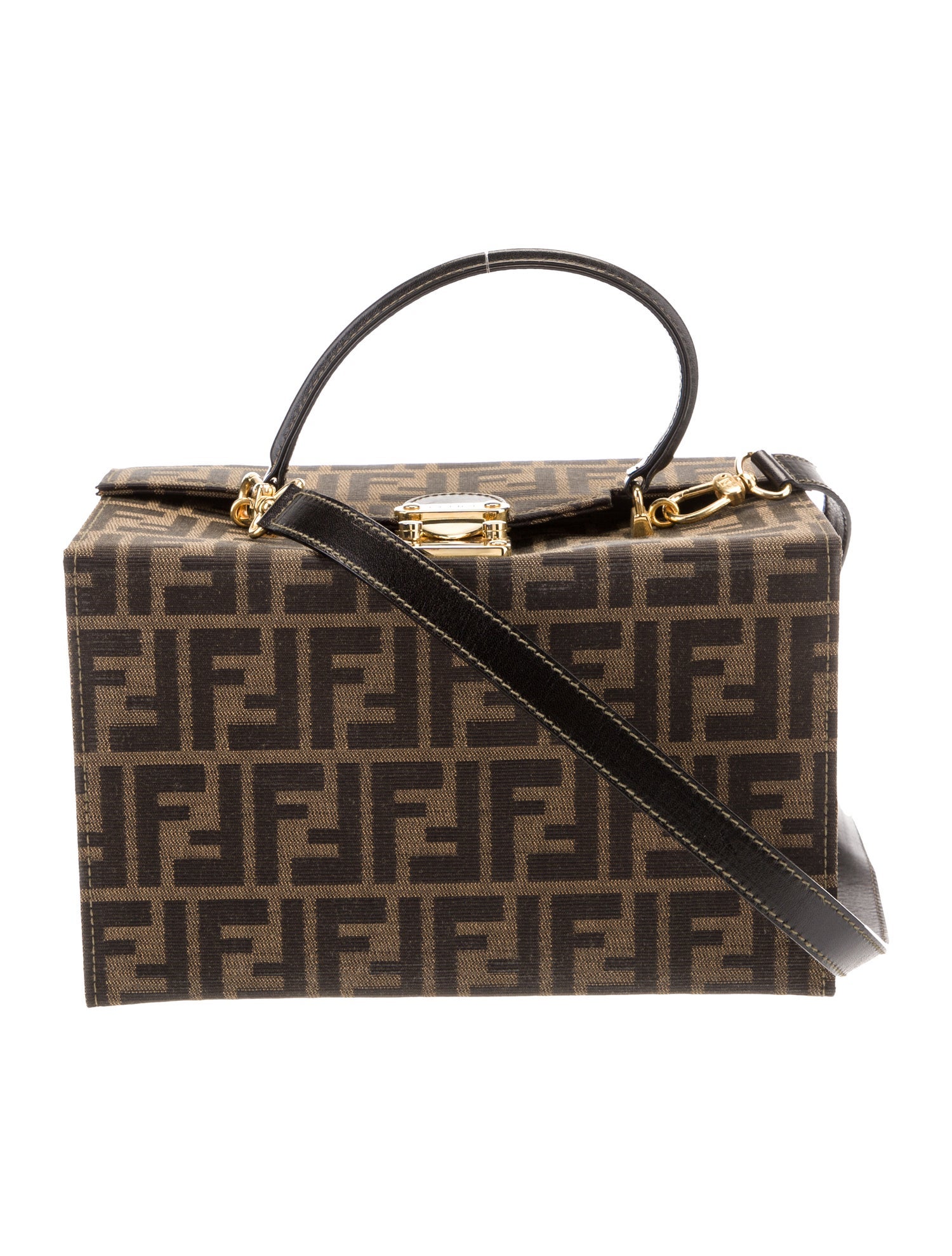 Fendi Zucca Vanity Bag - Brown Handle Bags, Handbags - FEN334324 | The ...