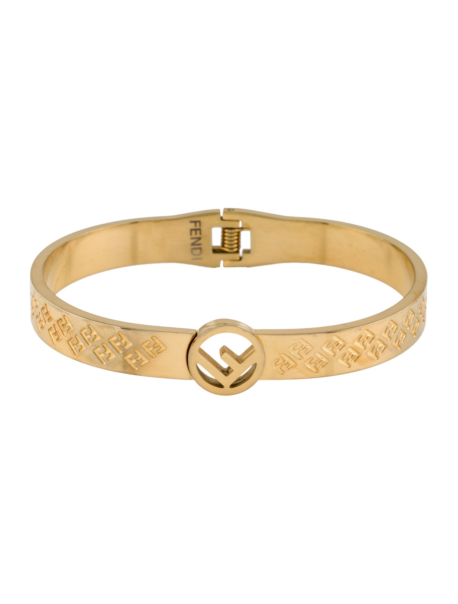 Fendi FF Bracelet - Brass Bangle, Bracelets - FEN335055 | The RealReal