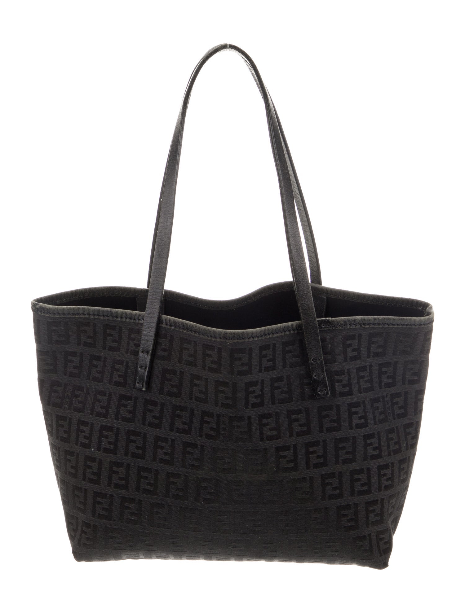 Fendi Zucchino FF Logo Roll Tote - Brown Totes, Handbags - FEN335767 ...