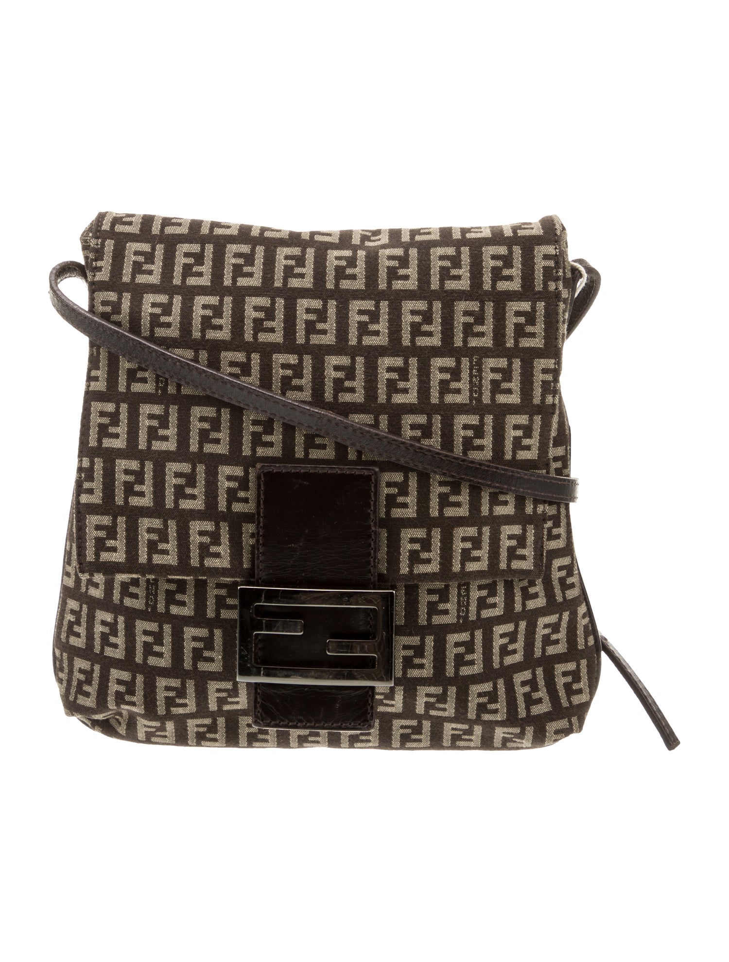 Fendi Zucchino FF Crossbody Bag Vintage - Brown Crossbody Bags ...