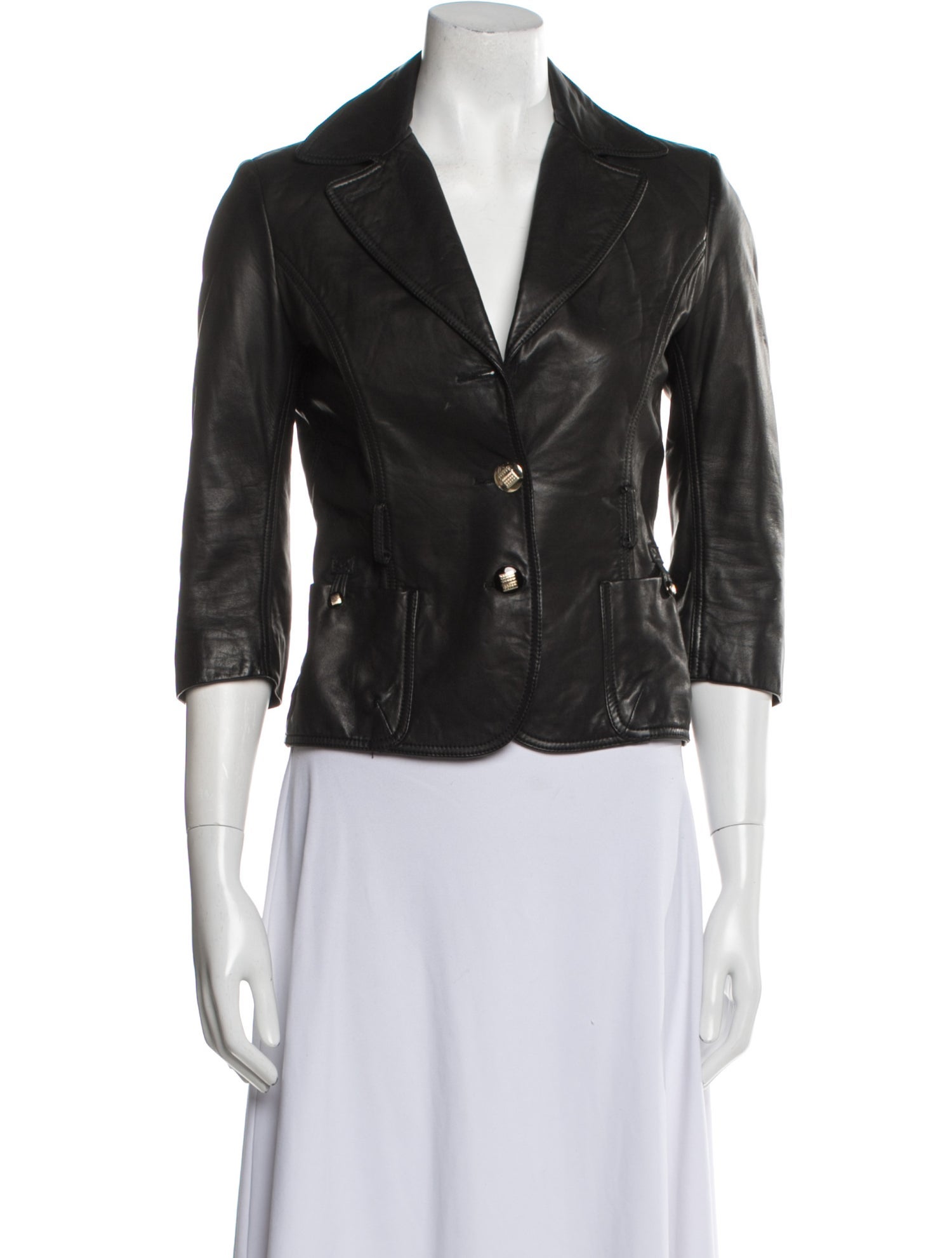 Fendi Leather Blazer - Black Jackets, Clothing - FEN338642 | The RealReal