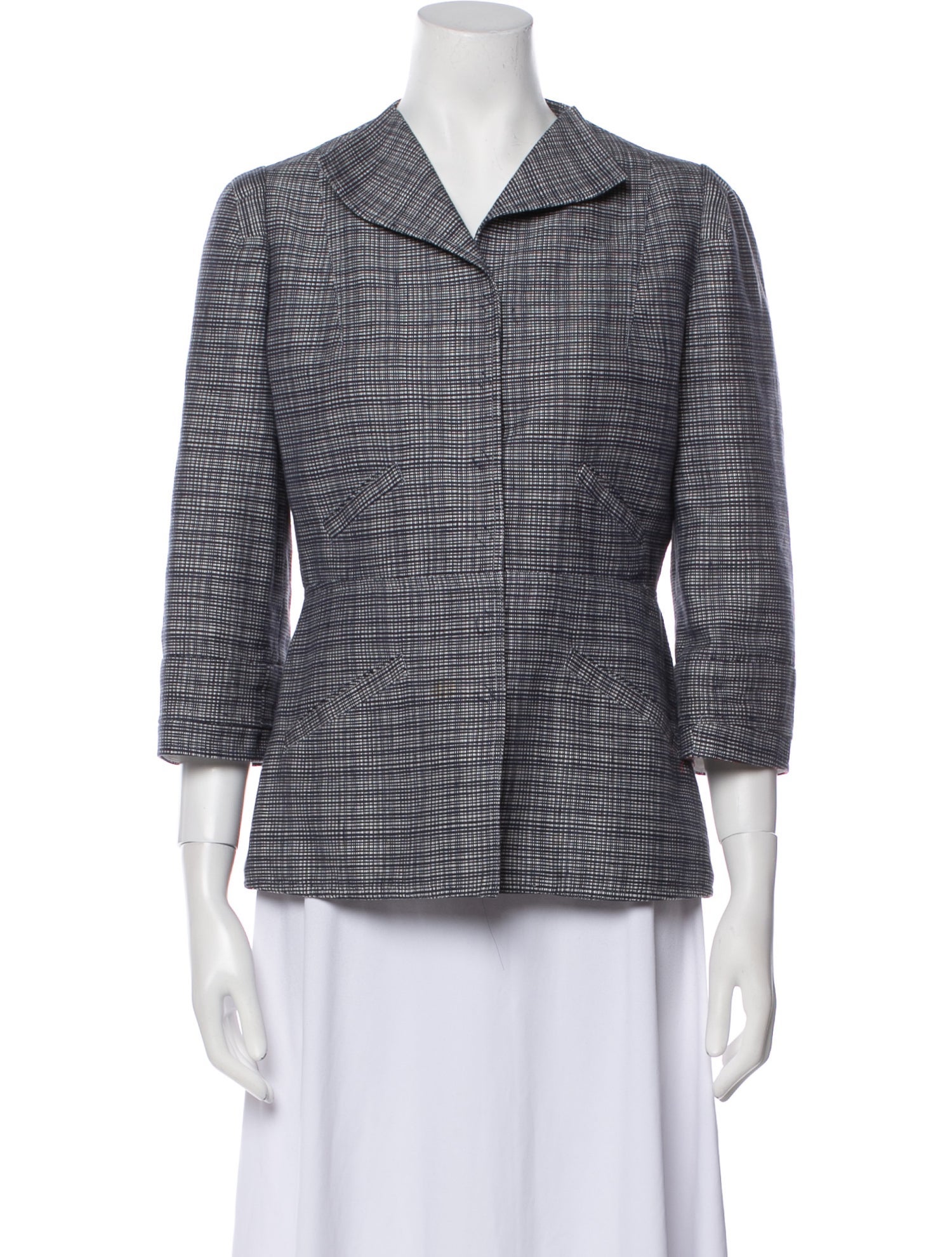 Fendi Plaid Print Blazer - Blue Jackets, Clothing - FEN338941 | The ...