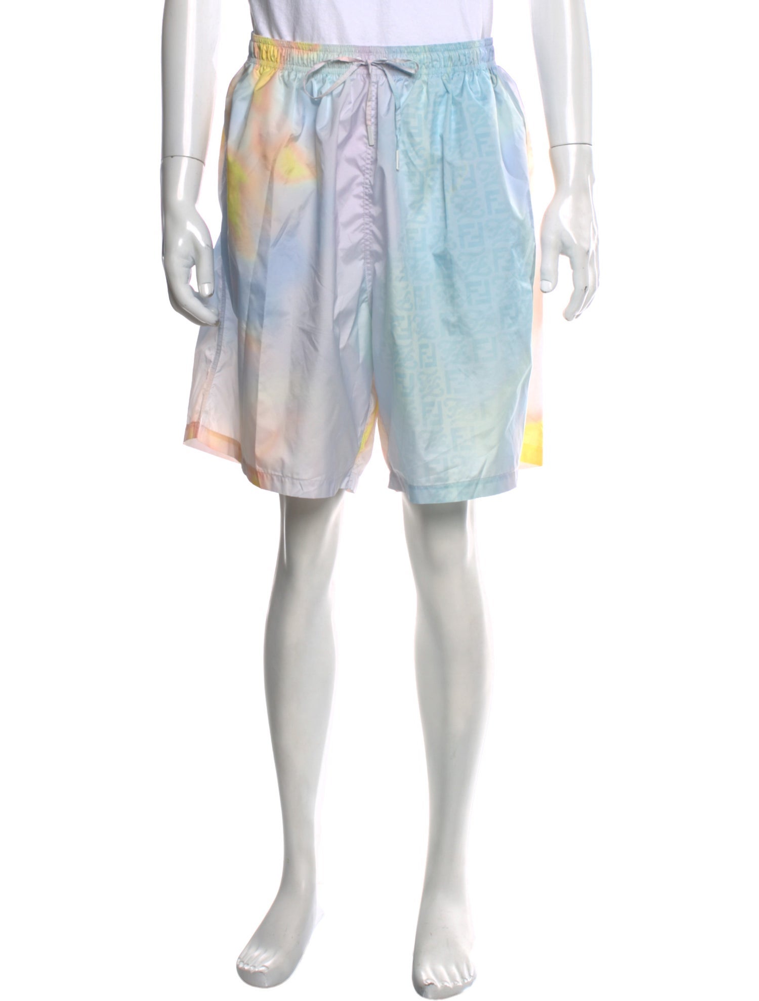 Fendi 2021 Zucchino FF Logo Swim Trunks - Blue Swimwear, Clothing ...