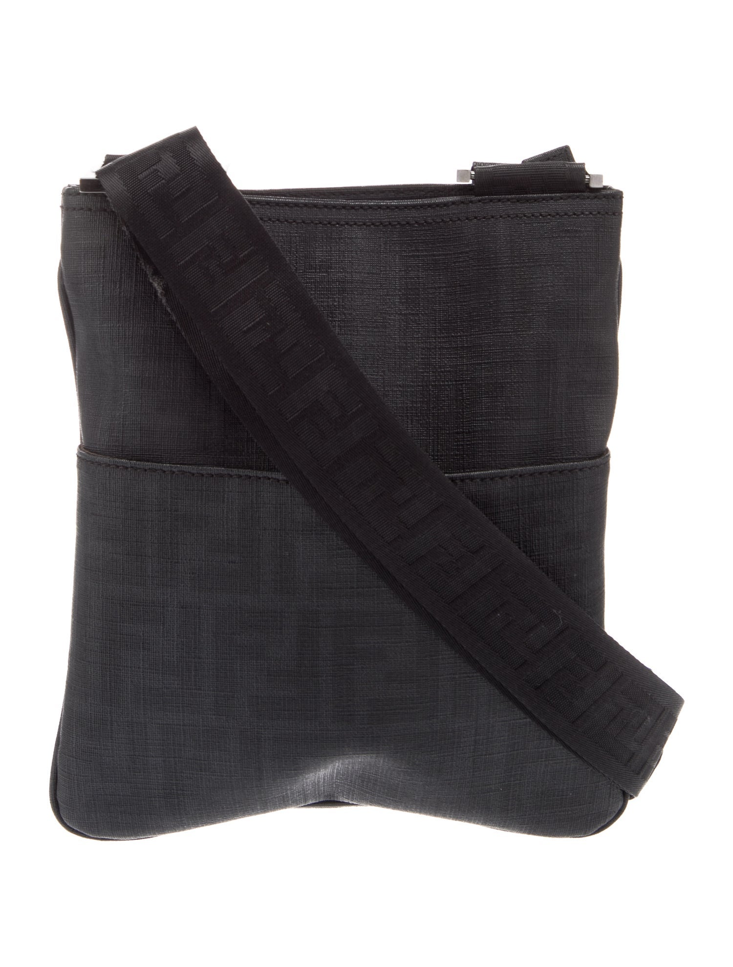Fendi Zucca FF Messenger Bag Vintage - Black Crossbody Bags, Handbags ...