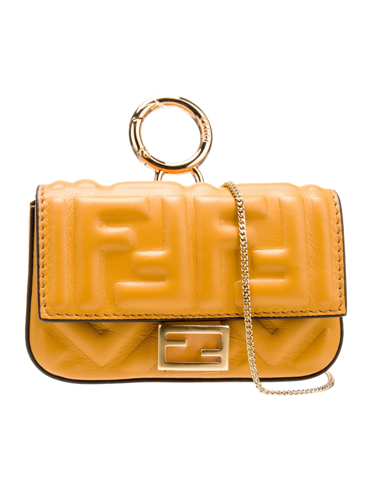 Fendi Zucca FF Baguette Nano 2022 - Yellow Mini Bags, Handbags ...