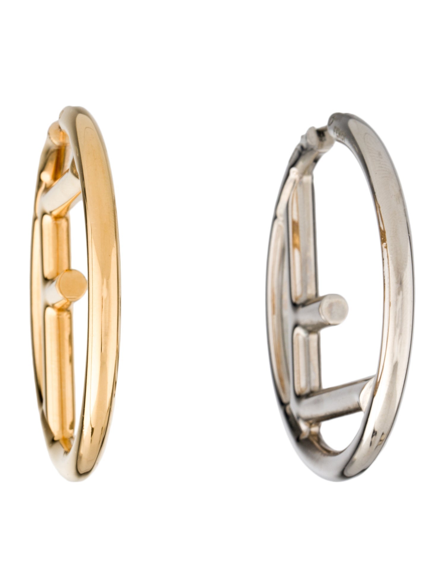 Fendi F is Fendi Hoop Earrings - Stainless Steel Hoop, Earrings ...