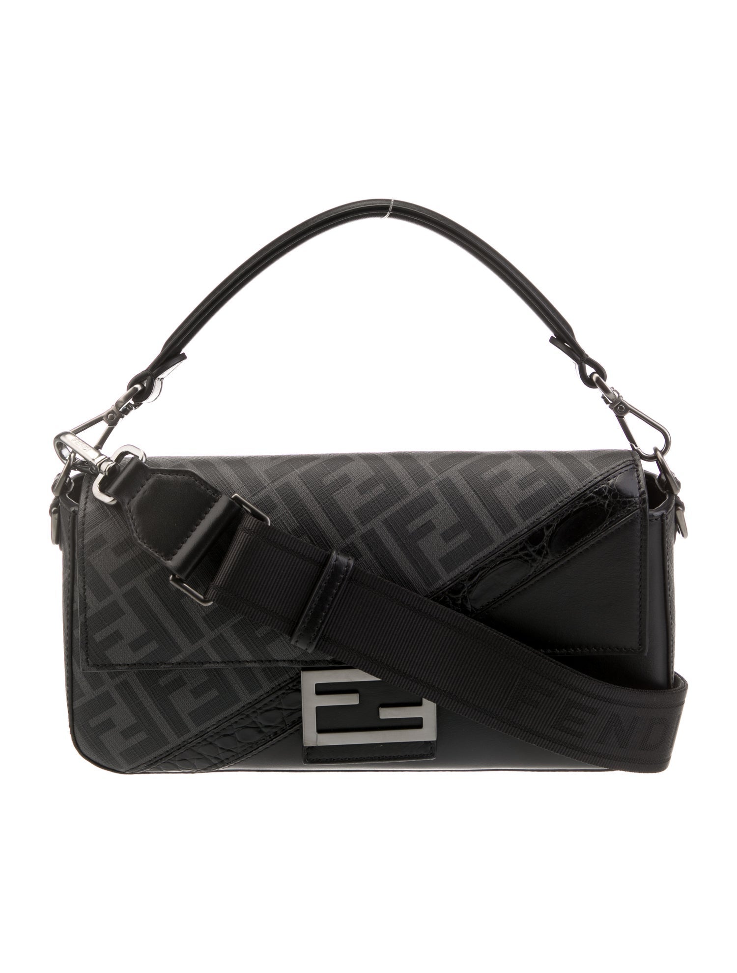 Fendi Zucca FF Baguette 2022 - Black Shoulder Bags, Handbags ...
