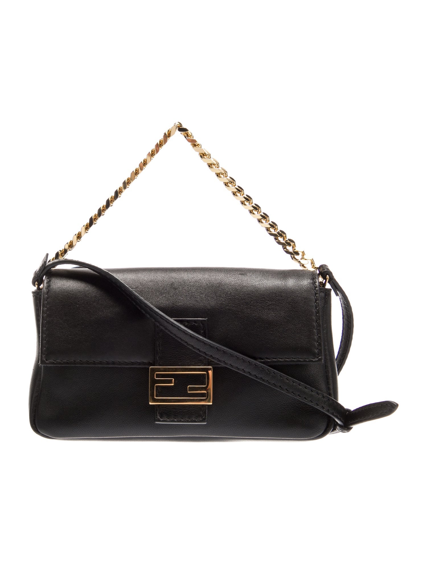 Fendi Leather Baguette Micro - Black Mini Bags, Handbags - FEN342708 ...