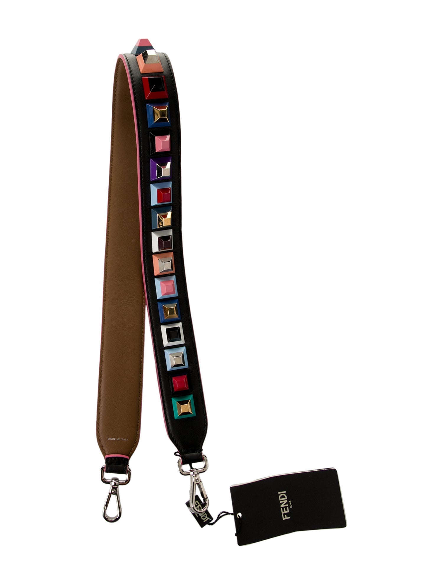 Fendi Studded Colorful Bag Accessory - Black Bag Accessories ...