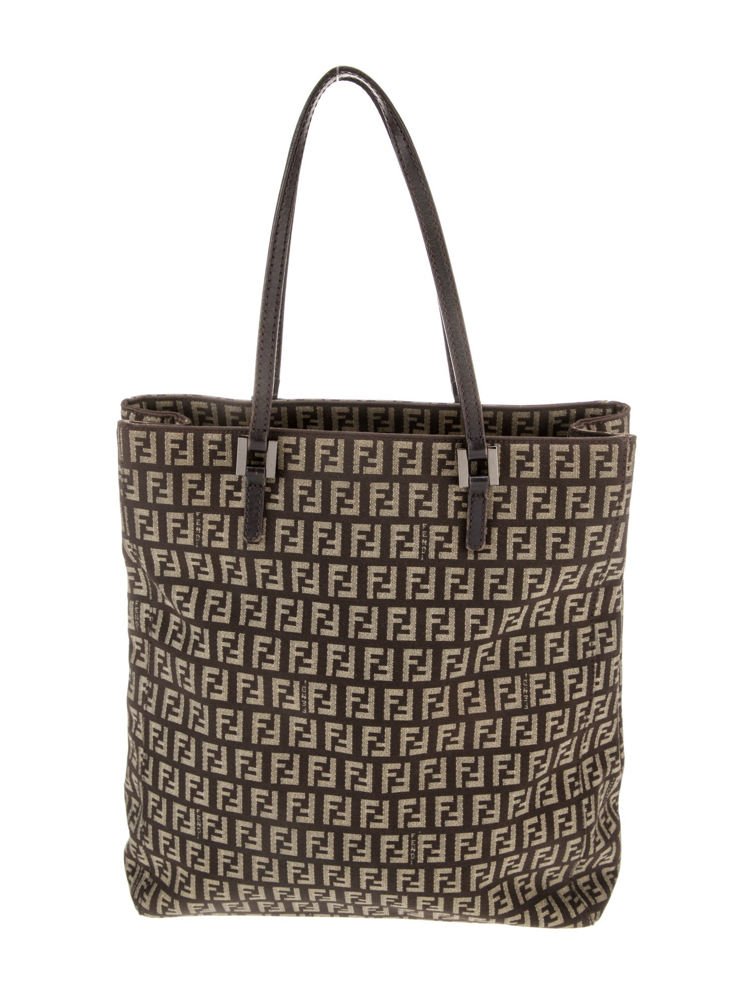 Fendi Zucchino FF Shoulder Bag Vintage - Brown Shoulder Bags, Handbags ...