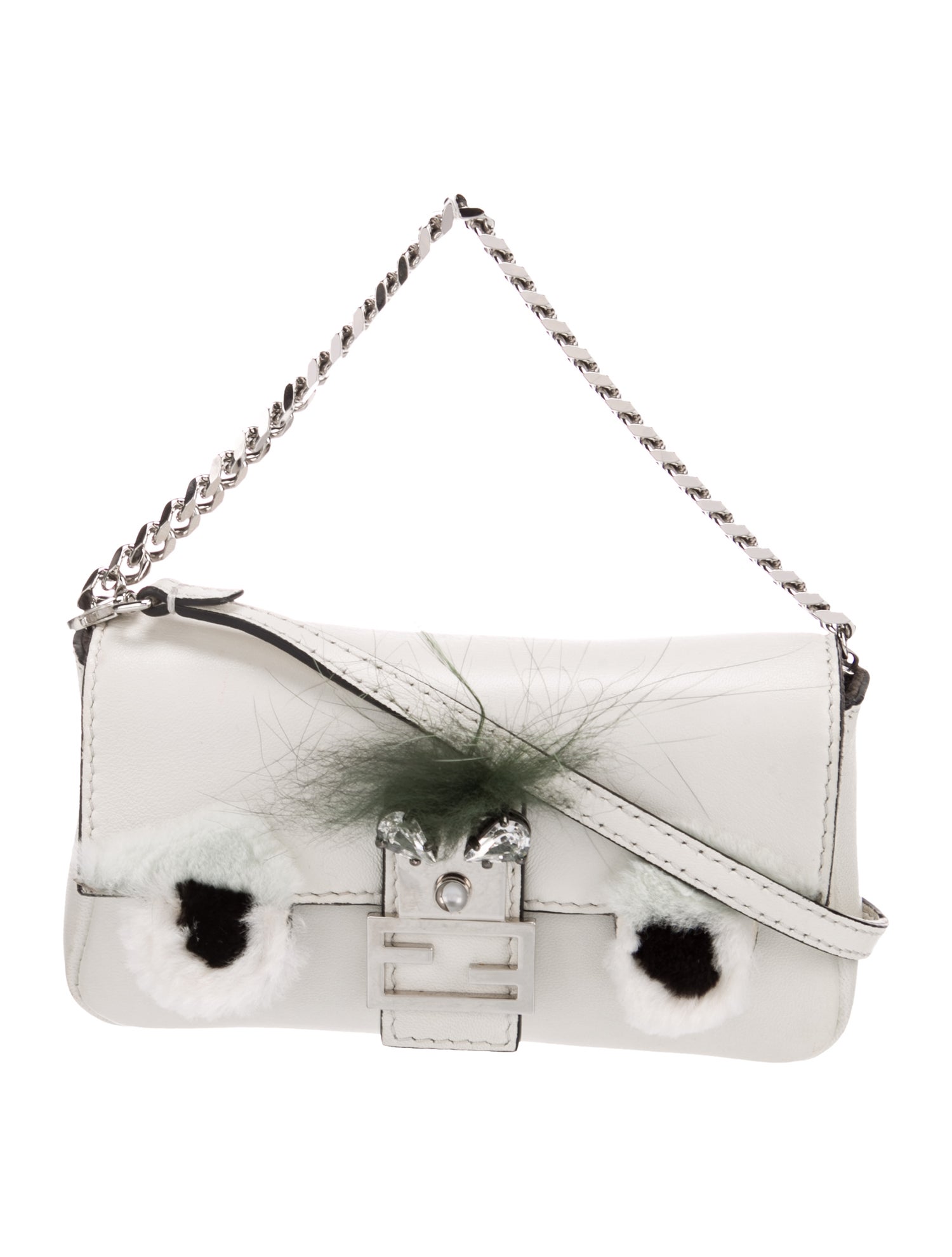 Fendi Monsters Baguette Micro - Neutrals Mini Bags, Handbags ...