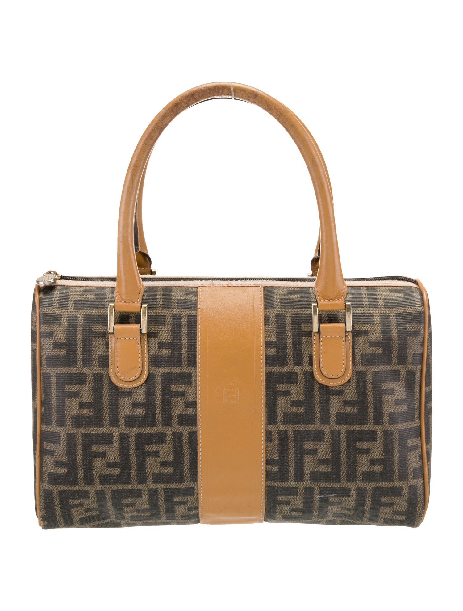 Fendi Zucca FF Top Handle Bag Vintage - Brown Handle Bags, Handbags ...