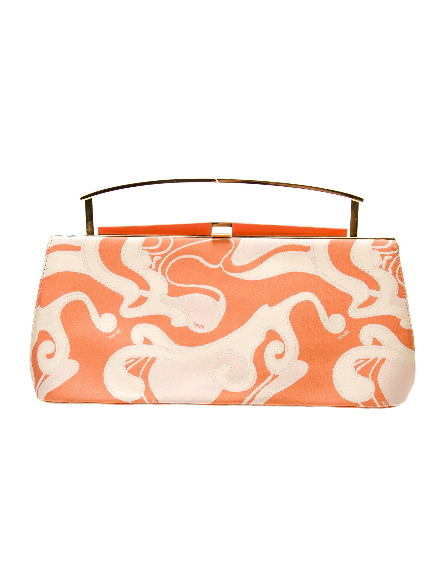 Fendi Jacquard Evening Bag Vintage - Orange Evening Bags, Handbags ...