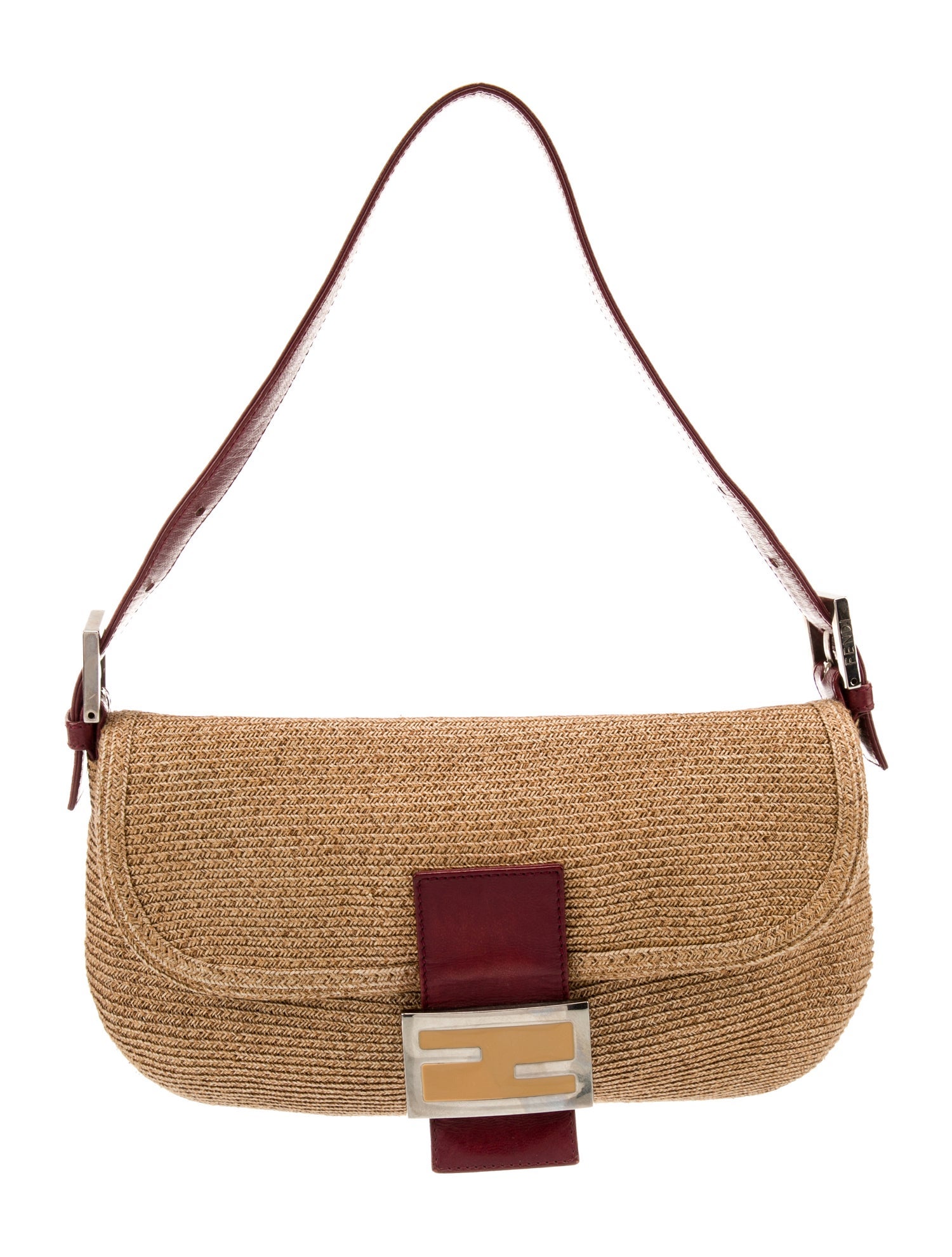 Fendi Raffia Baguette Vintage - Neutrals Shoulder Bags, Handbags ...