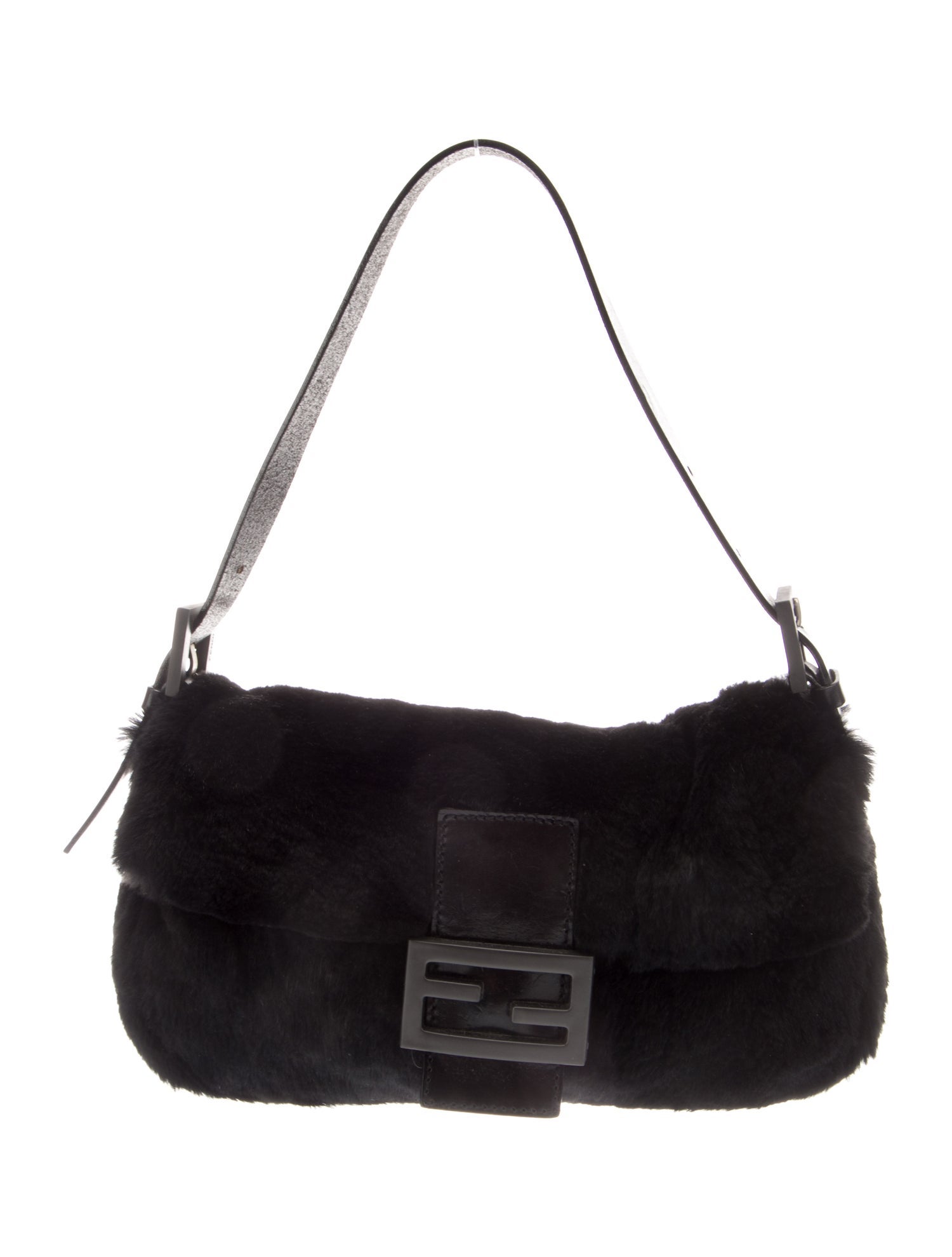 Fendi Fur Baguette Vintage - Black Shoulder Bags, Handbags - FEN349296 ...