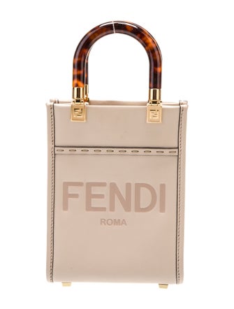Fendi Leather Top Handle Bag Mini 2021 - Neutrals Mini Bags, Handbags ...