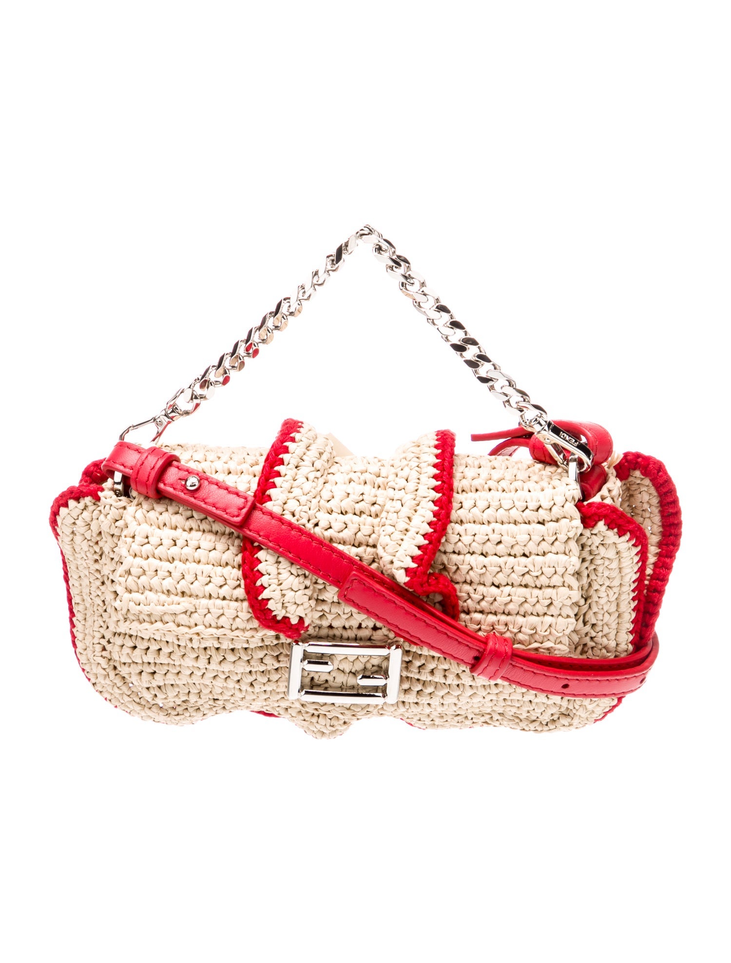 Fendi Raffia Baguette Micro - Neutrals Crossbody Bags, Handbags ...