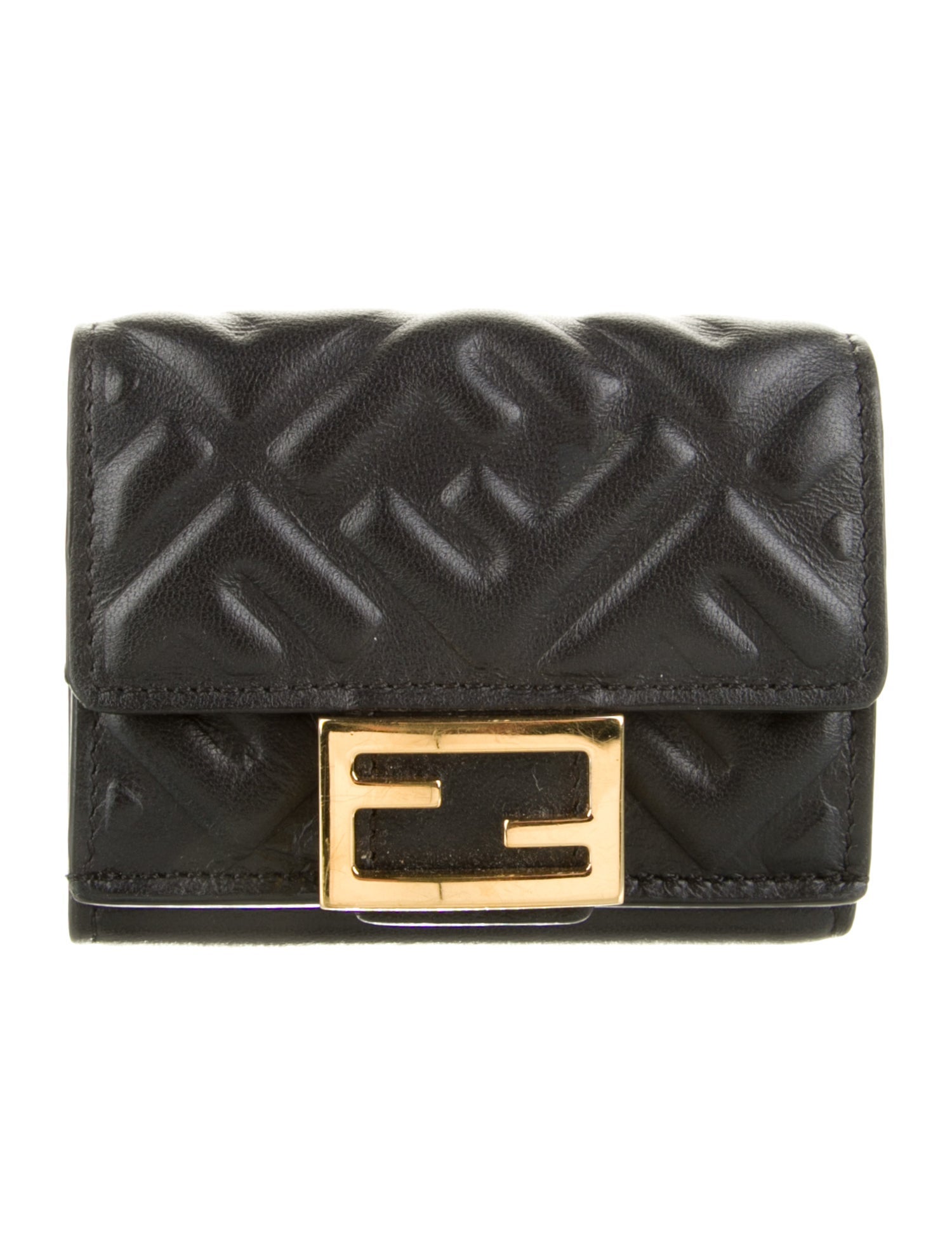 Fendi 2022 Baguette Micro Compact Wallet - Black Wallets, Accessories ...