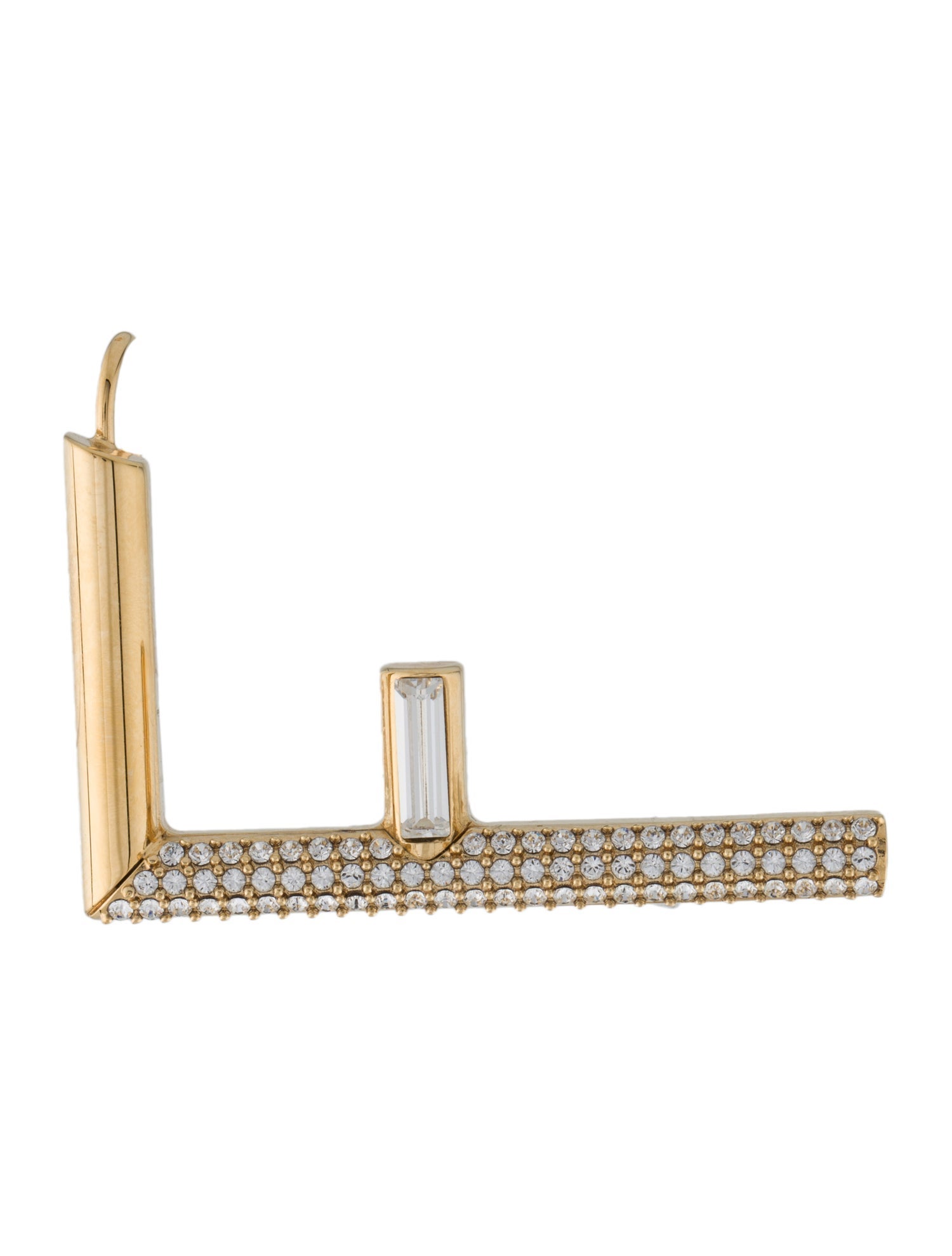 Fendi Crystal Ear Cuff - Gold-Tone Metal Ear Cuff, Earrings - FEN353225 ...