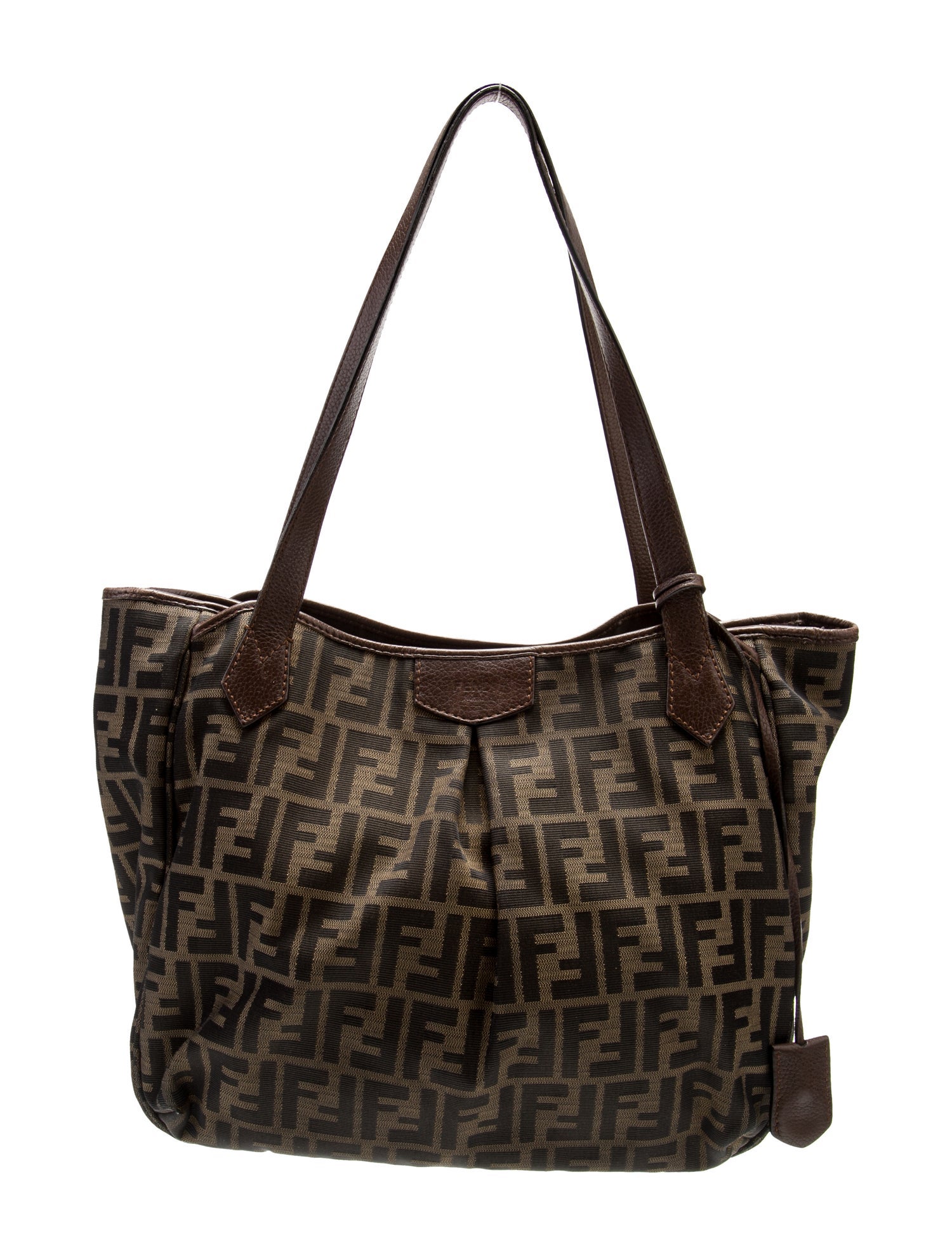 Fendi Zucca FF Shoulder Bag - Brown Shoulder Bags, Handbags - FEN353818 ...