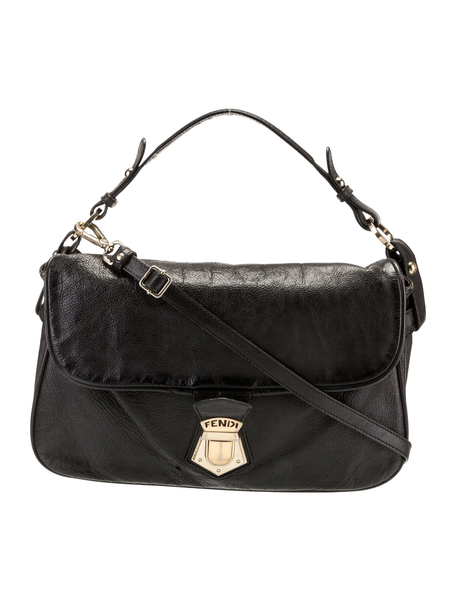 Fendi Leather Fly - Black Crossbody Bags, Handbags - FEN354430 | The ...