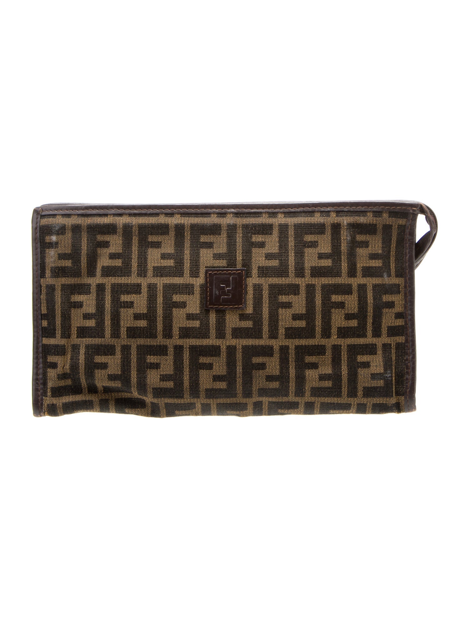 Fendi Zucca FF Clutch Vintage - Brown Clutches, Handbags - FEN355798 ...