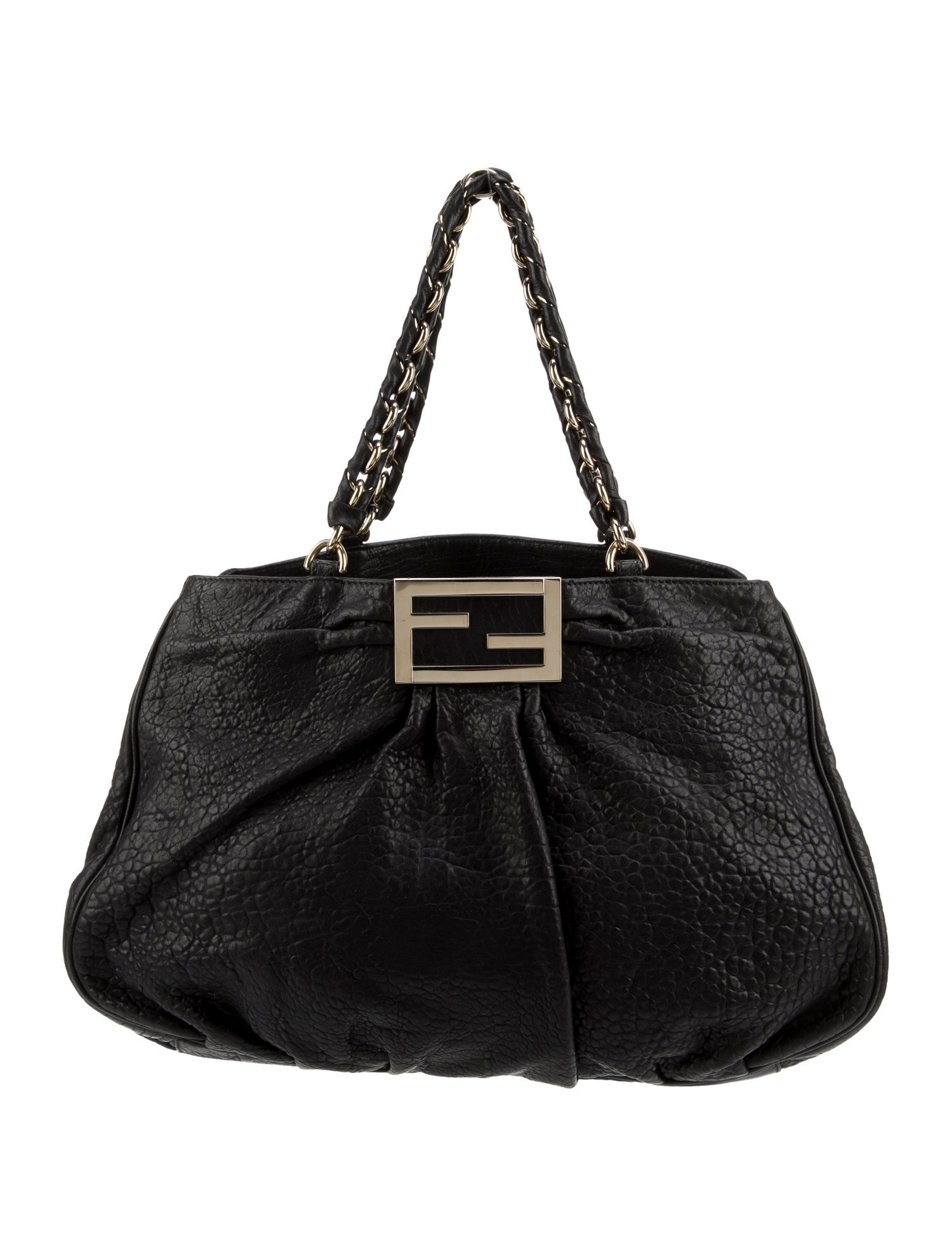 Fendi Leather Evening Bag Large Vintage - Black Totes, Handbags ...