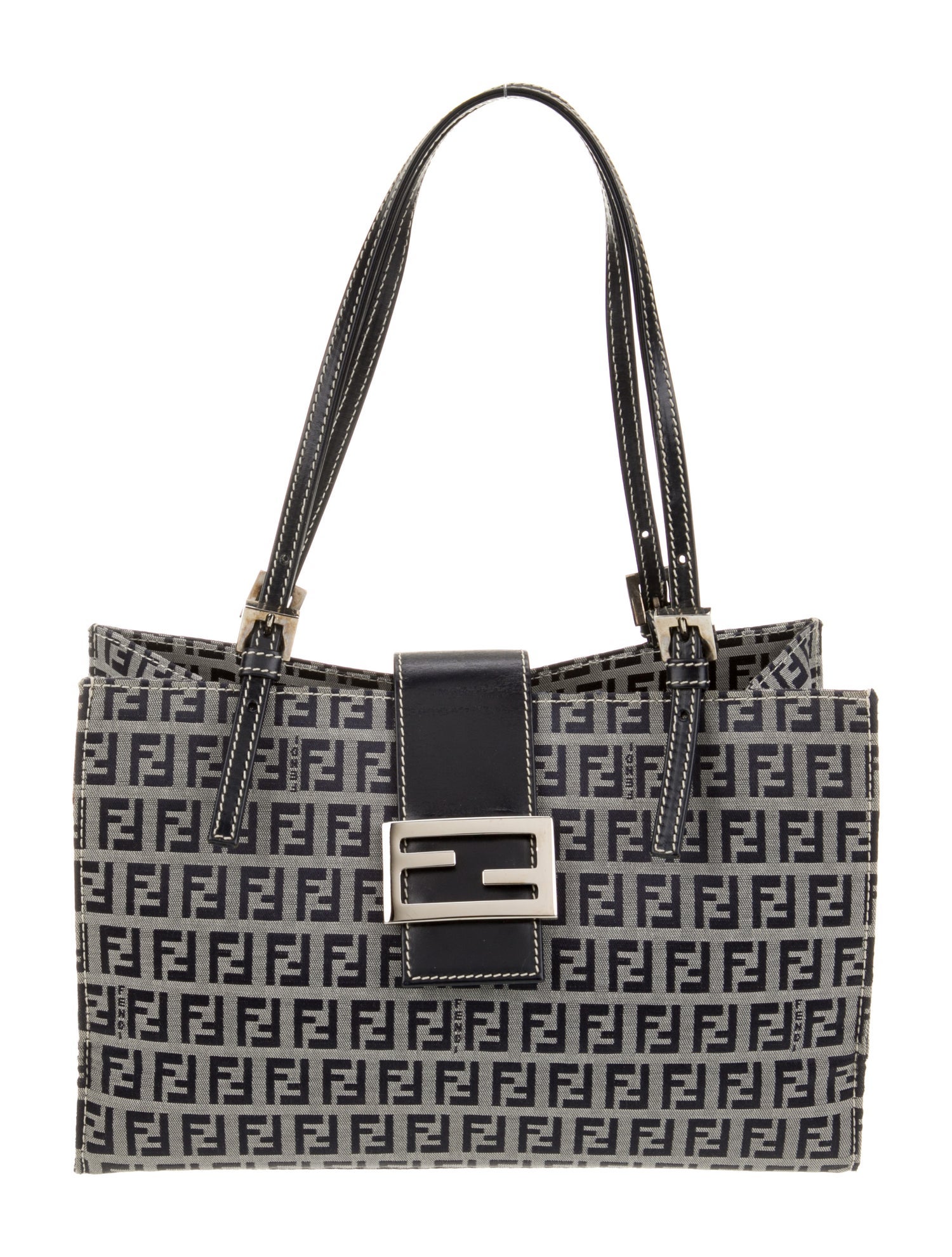 Fendi Zucca FF Shoulder Bag - Blue Shoulder Bags, Handbags - FEN356890 ...