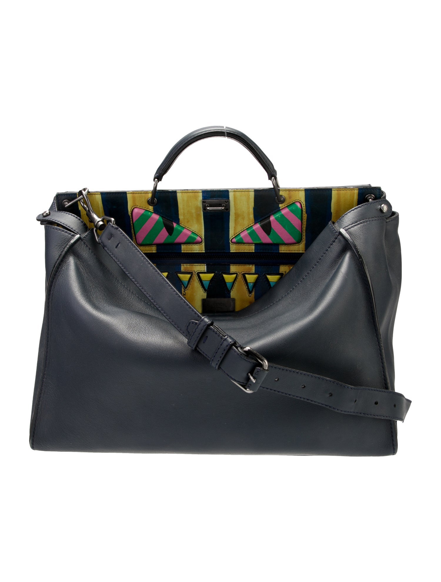 Fendi Monsters Peekaboo Large - Blue Handle Bags, Handbags - FEN357212 ...