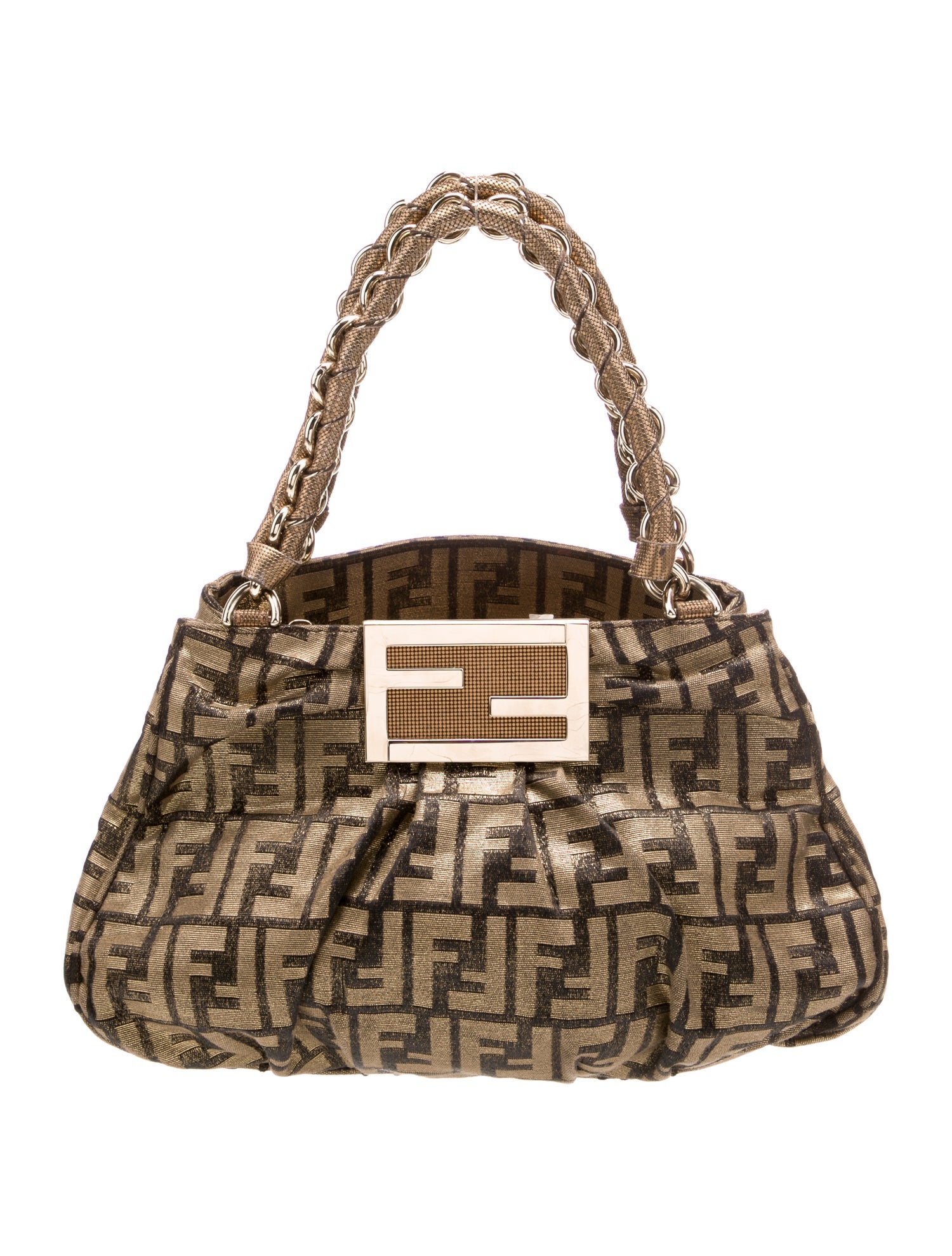 Fendi Zucca FF Top Handle Bag Small - Brown Totes, Handbags - FEN357252 ...