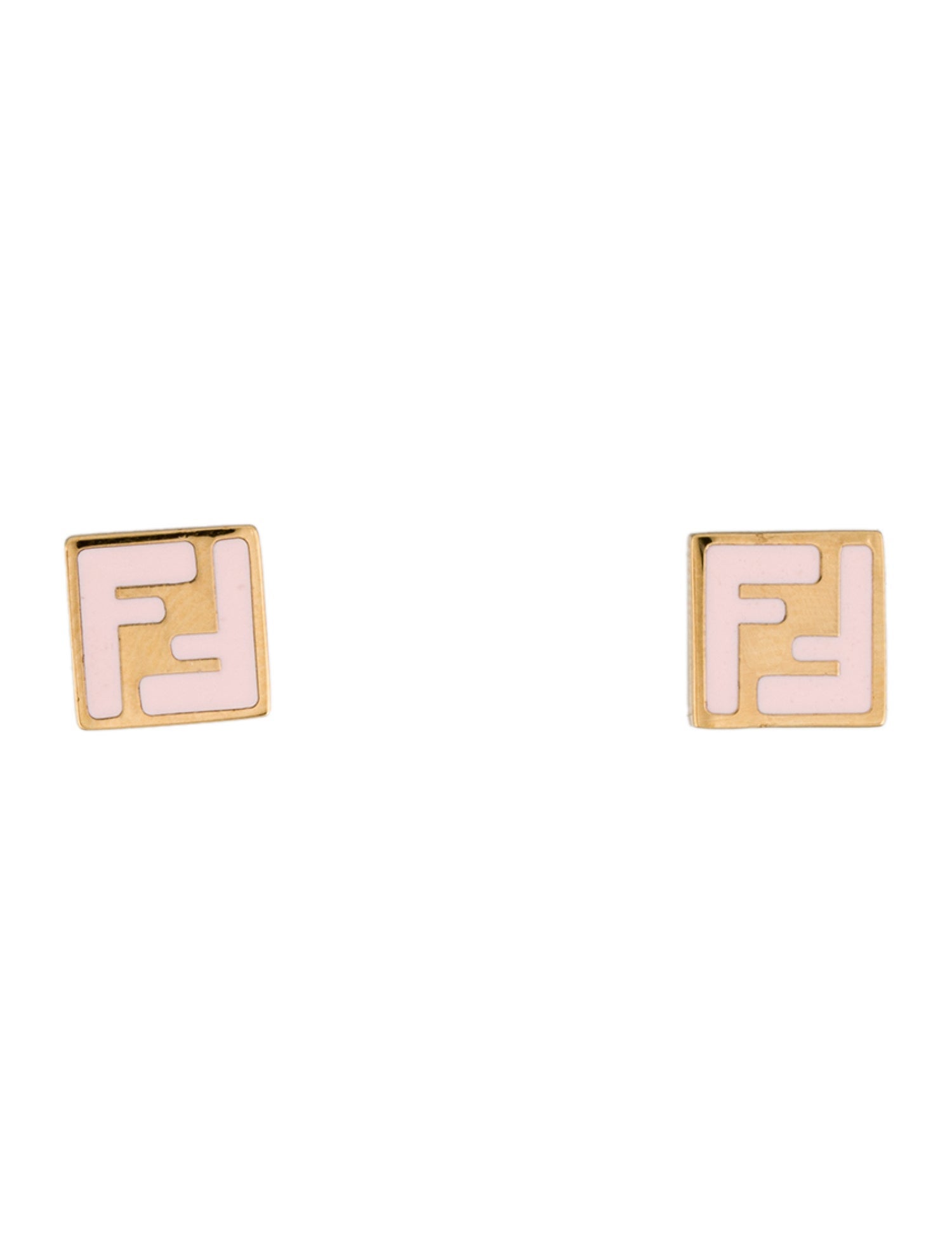 Fendi Forever Fendi Stud Earrings - Gold-Tone Metal Stud, Earrings ...